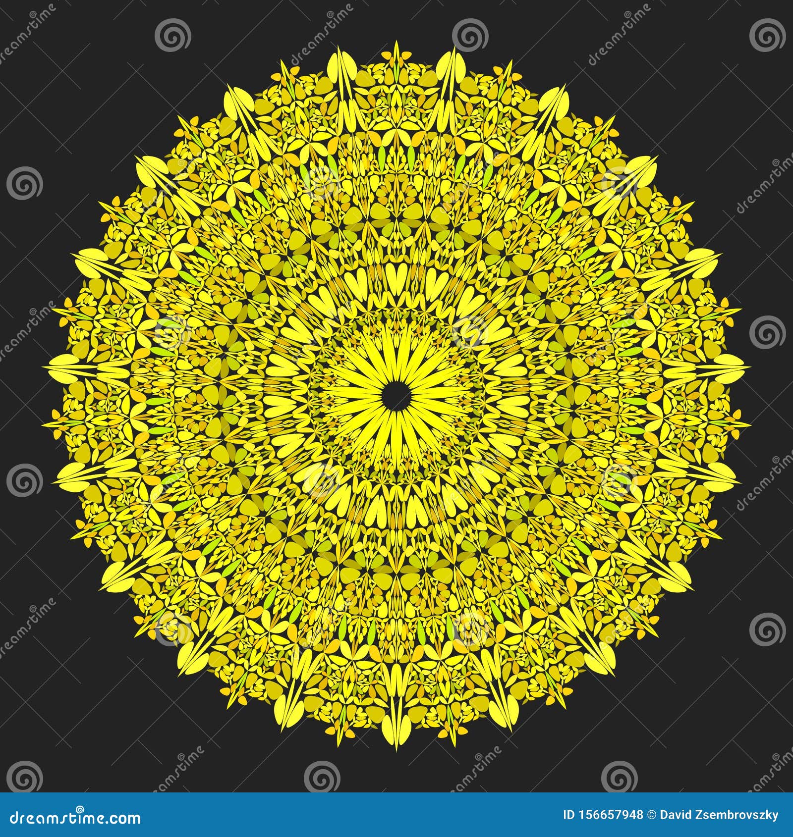 Floral Mandala - Abstract Vector Graphic Design Stock Vector ...