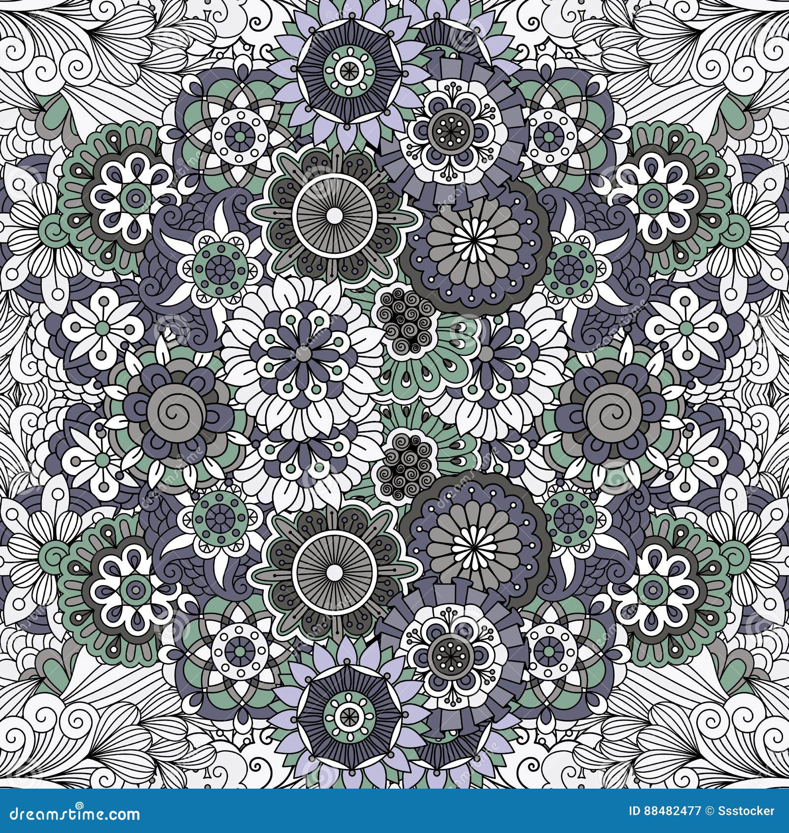 Floral Mandala Like Pattern Stock Vector - Illustration of circle ...