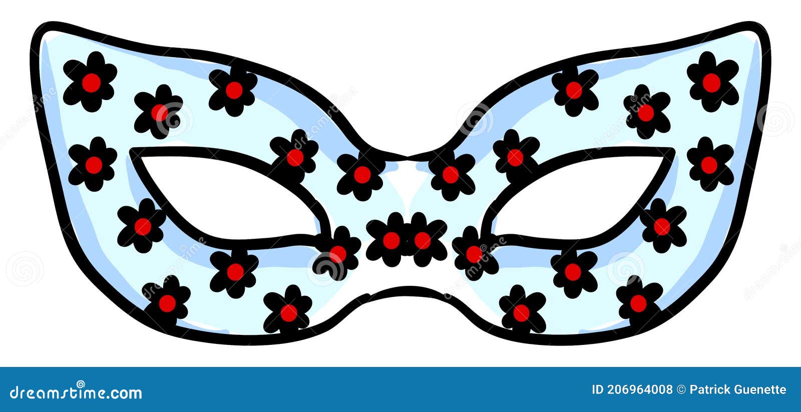 Floral Mask, Illustration, Vector Stock Vector - Illustration of black ...