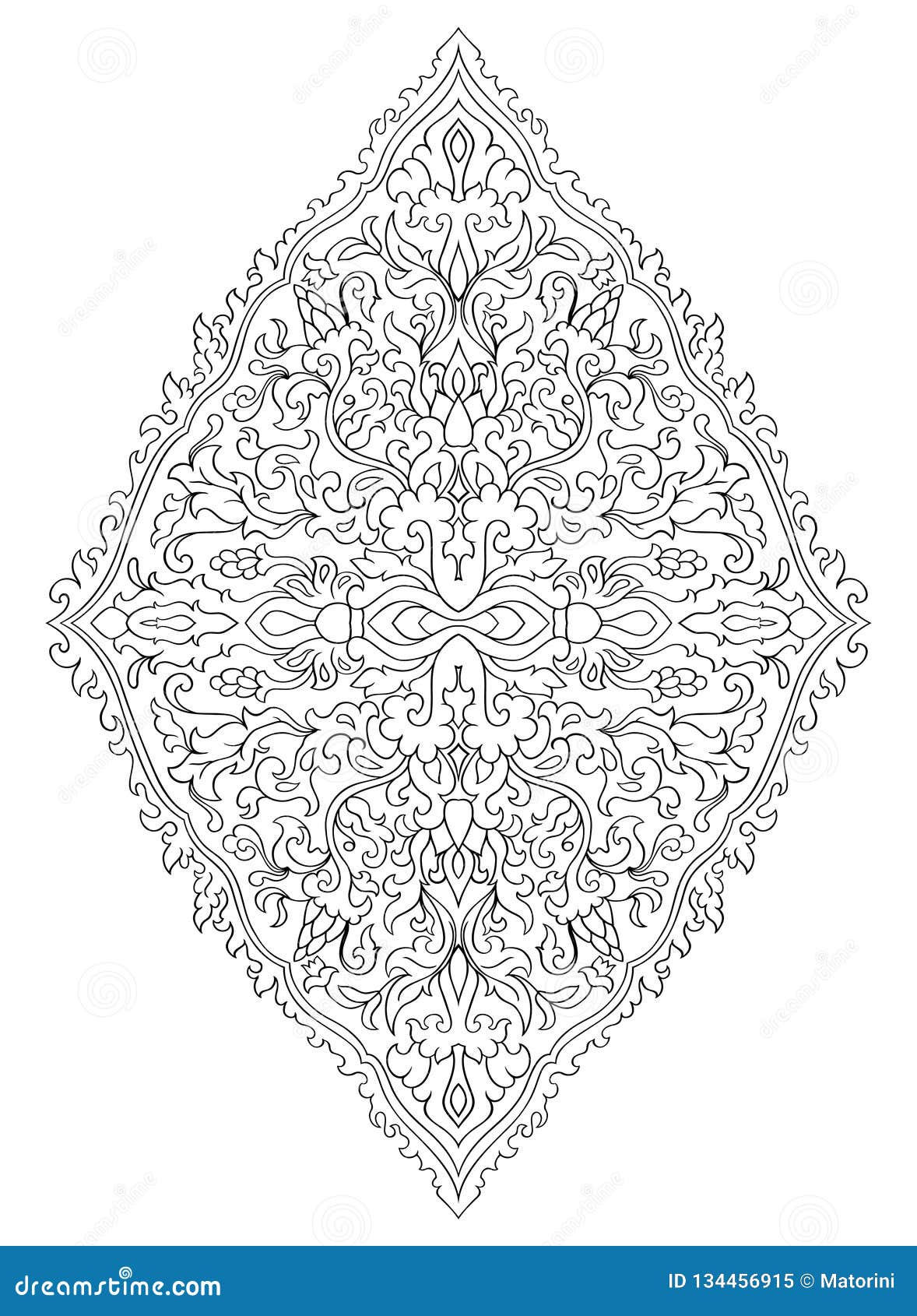Floral Medallion for Design Stock Vector - Illustration of design ...