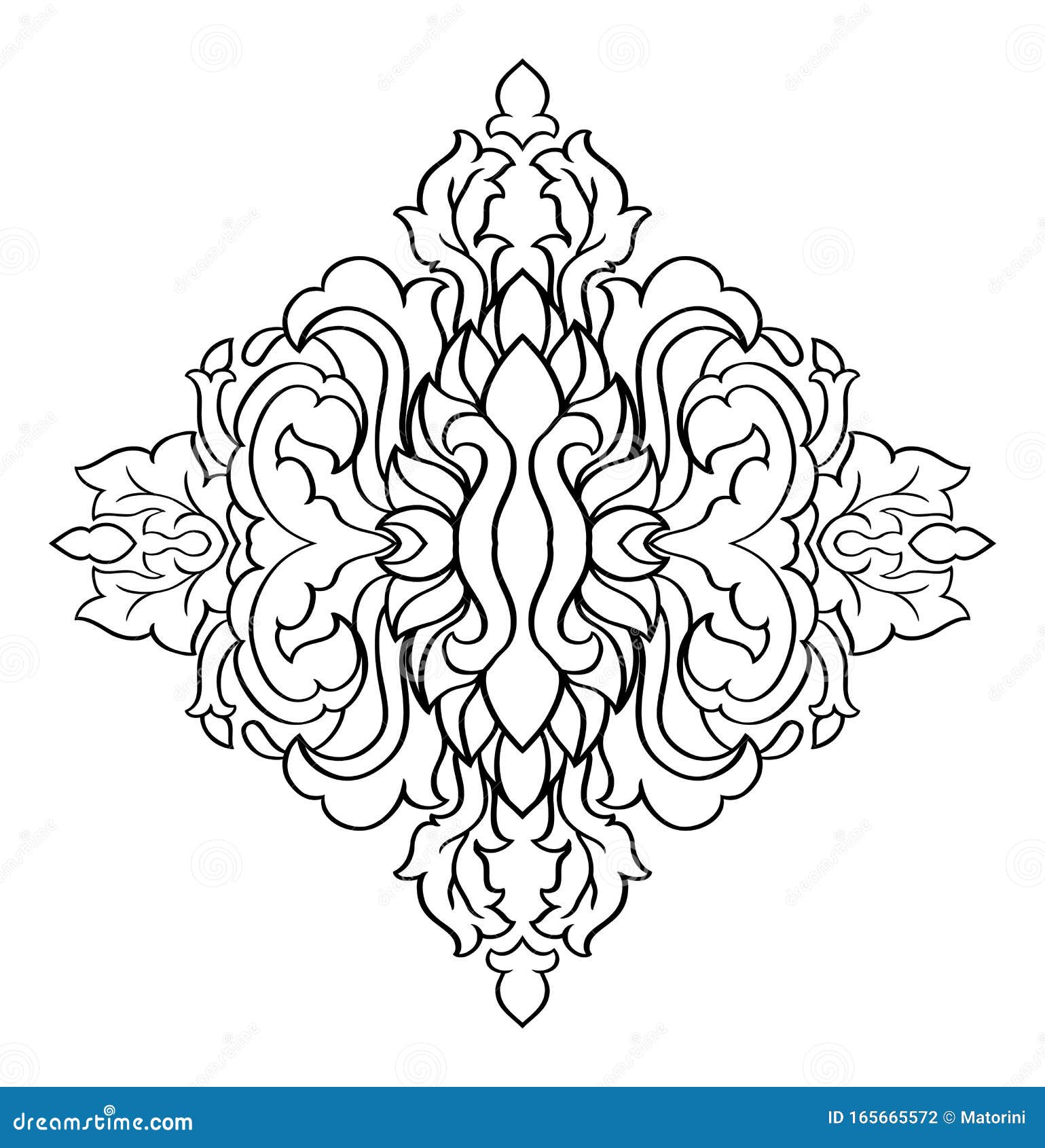 Floral Medallion for Design Stock Vector - Illustration of ethnic ...