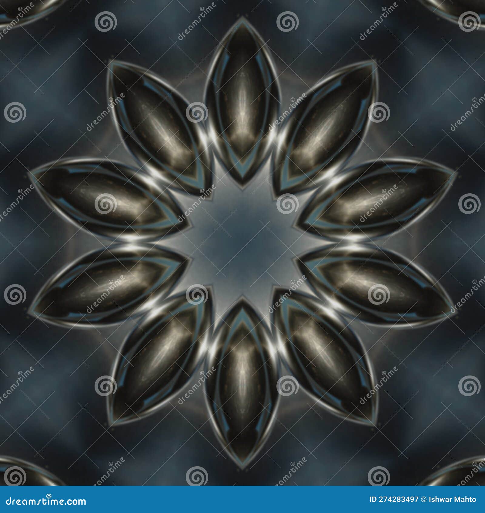 Floral Metal Pattern Illustration Stock Illustration - Illustration of ...