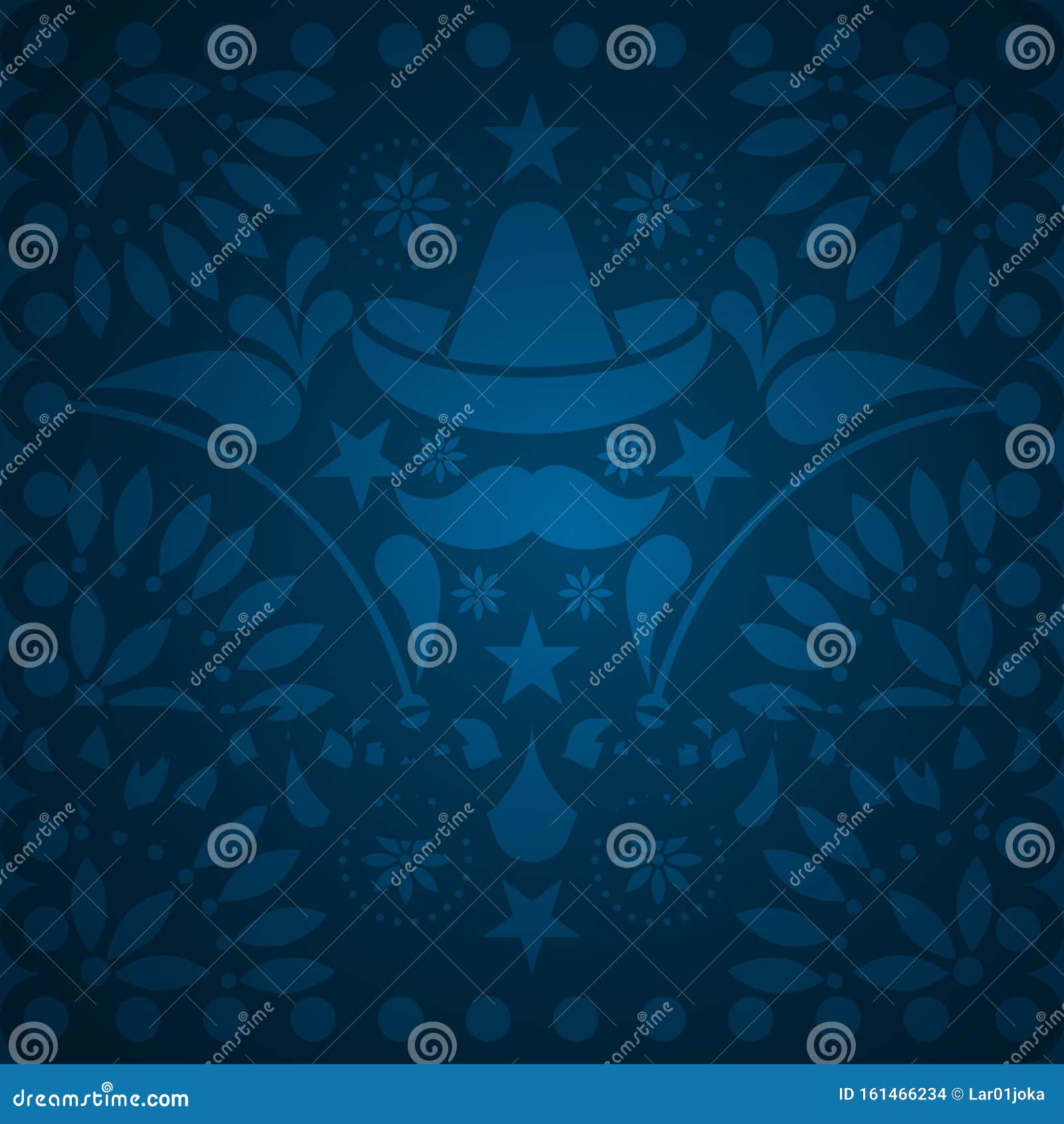 Floral Mexican Pattern Background Stock Vector - Illustration of flower ...