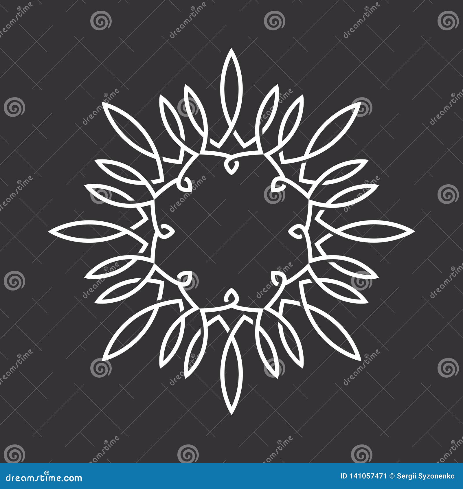 Floral Monogram, Design Logo, Frame of the Ornament Template Stock ...
