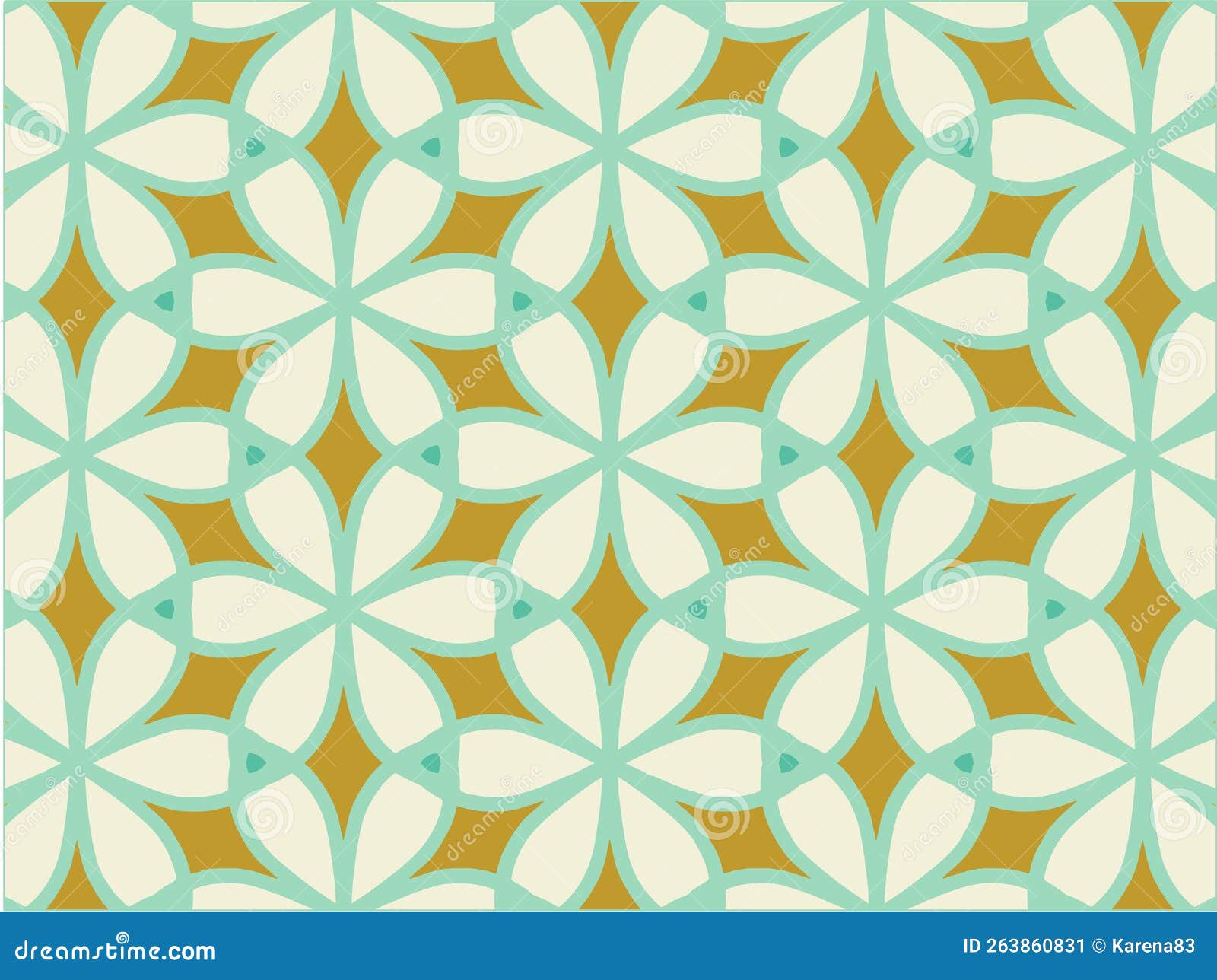 Floral Mosaic Pattern Vector Print Background Surface Design Stock ...