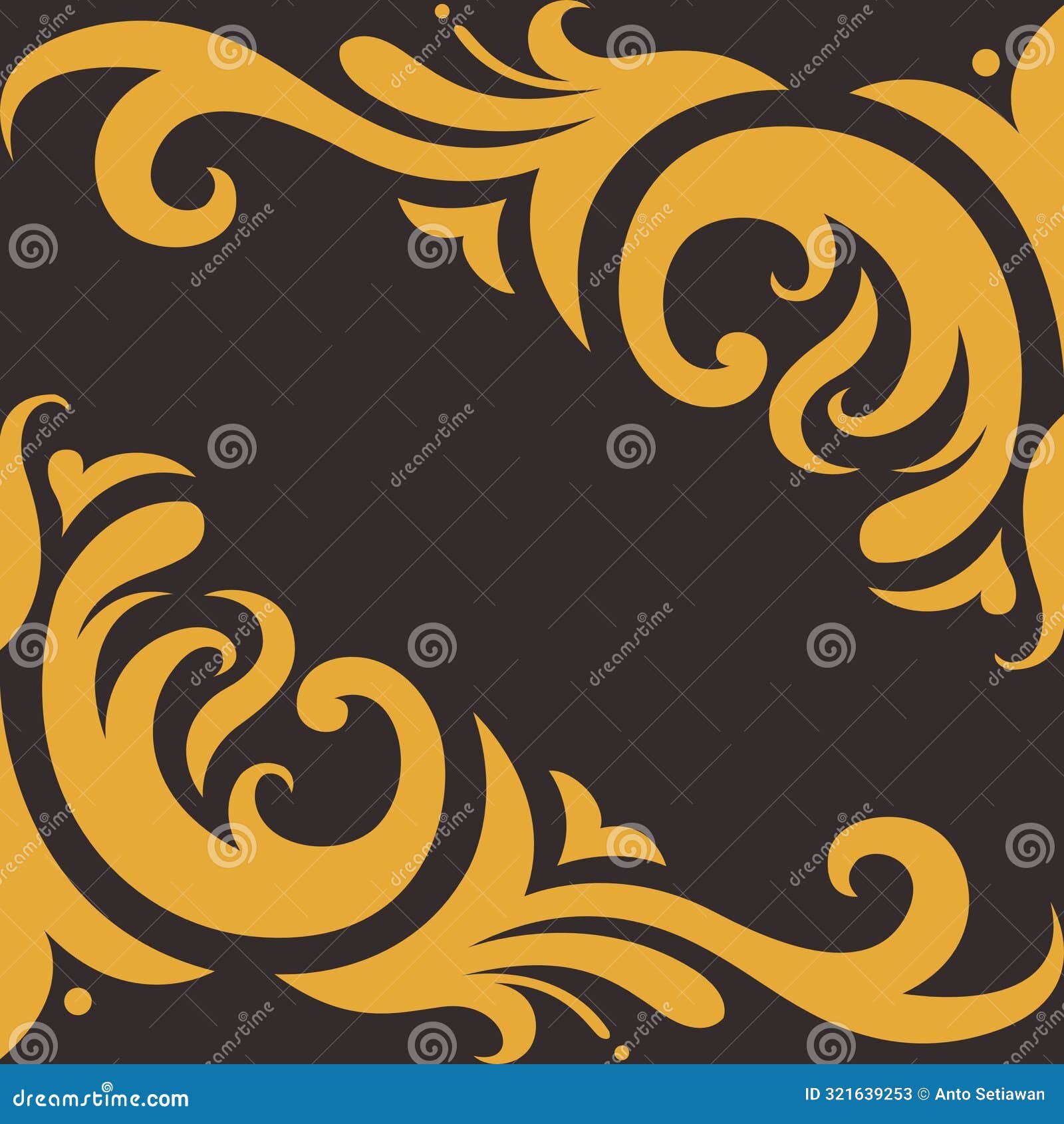 Floral Motif Background. Batik Vector Stock Vector - Illustration of ...