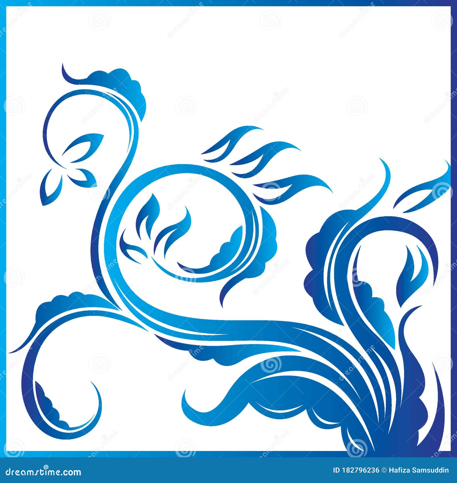 Floral motif design stock vector. Illustration of design - 182796236