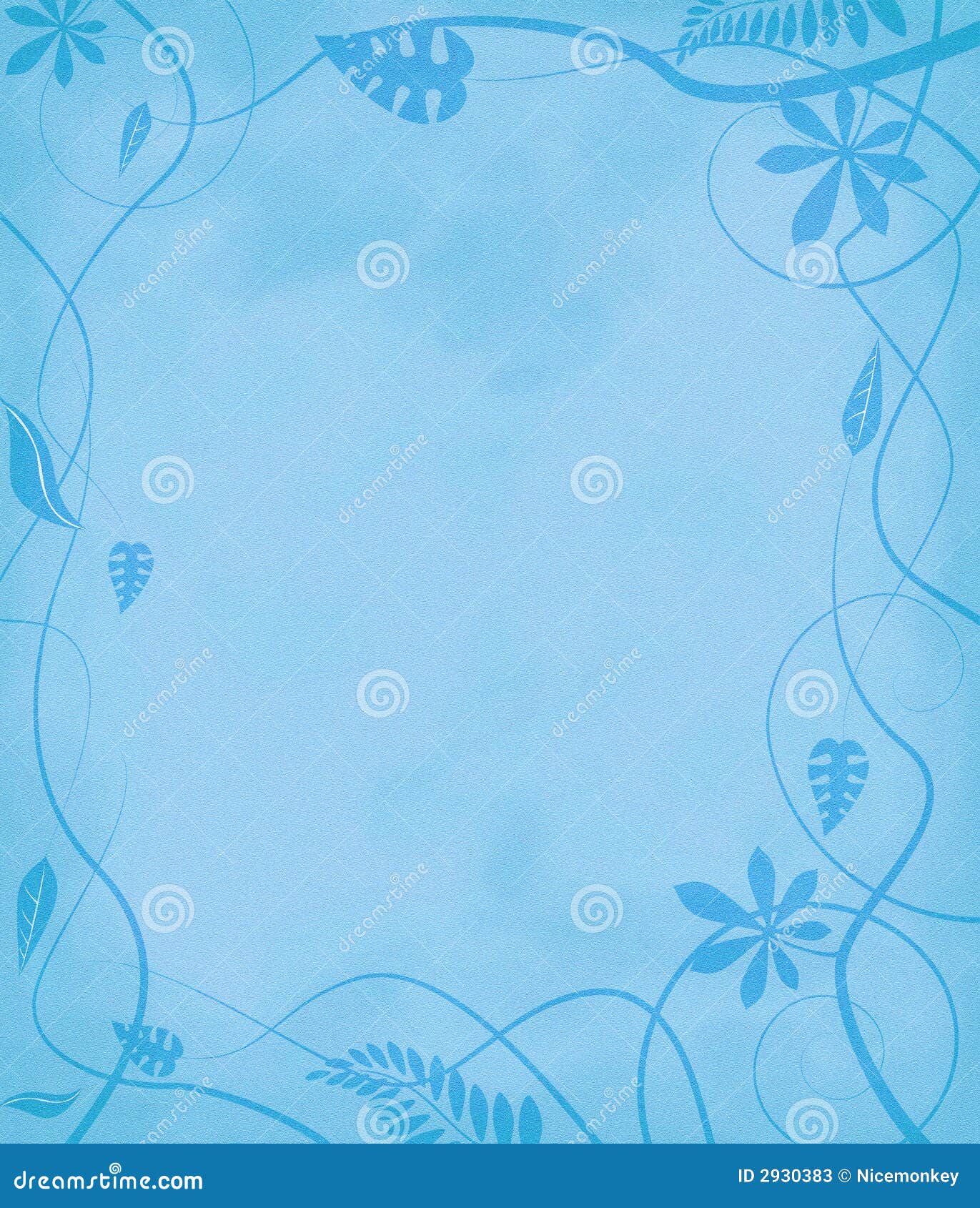 Floral mottled paper blue stock illustration. Illustration of organic ...