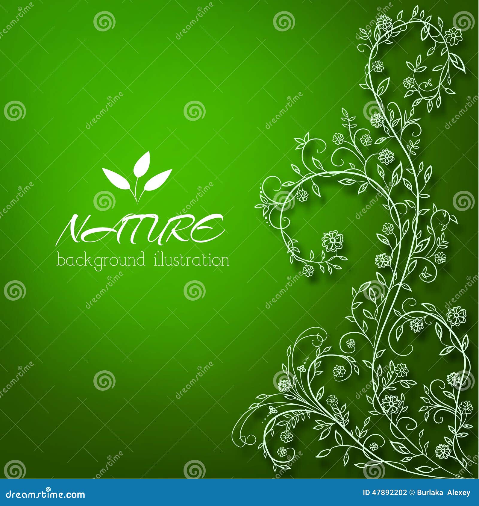 Floral Nature Background Concept. Illustration Stock Vector ...