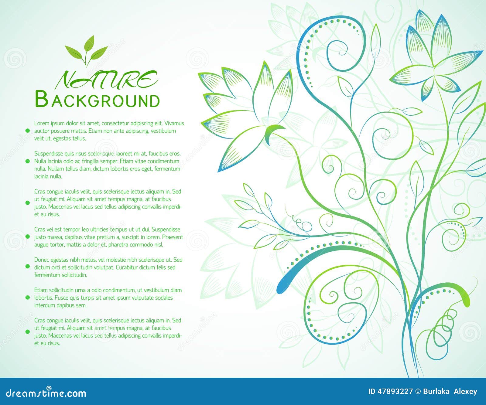 Floral Nature Background Concept. Vector Stock Vector - Illustration of ...