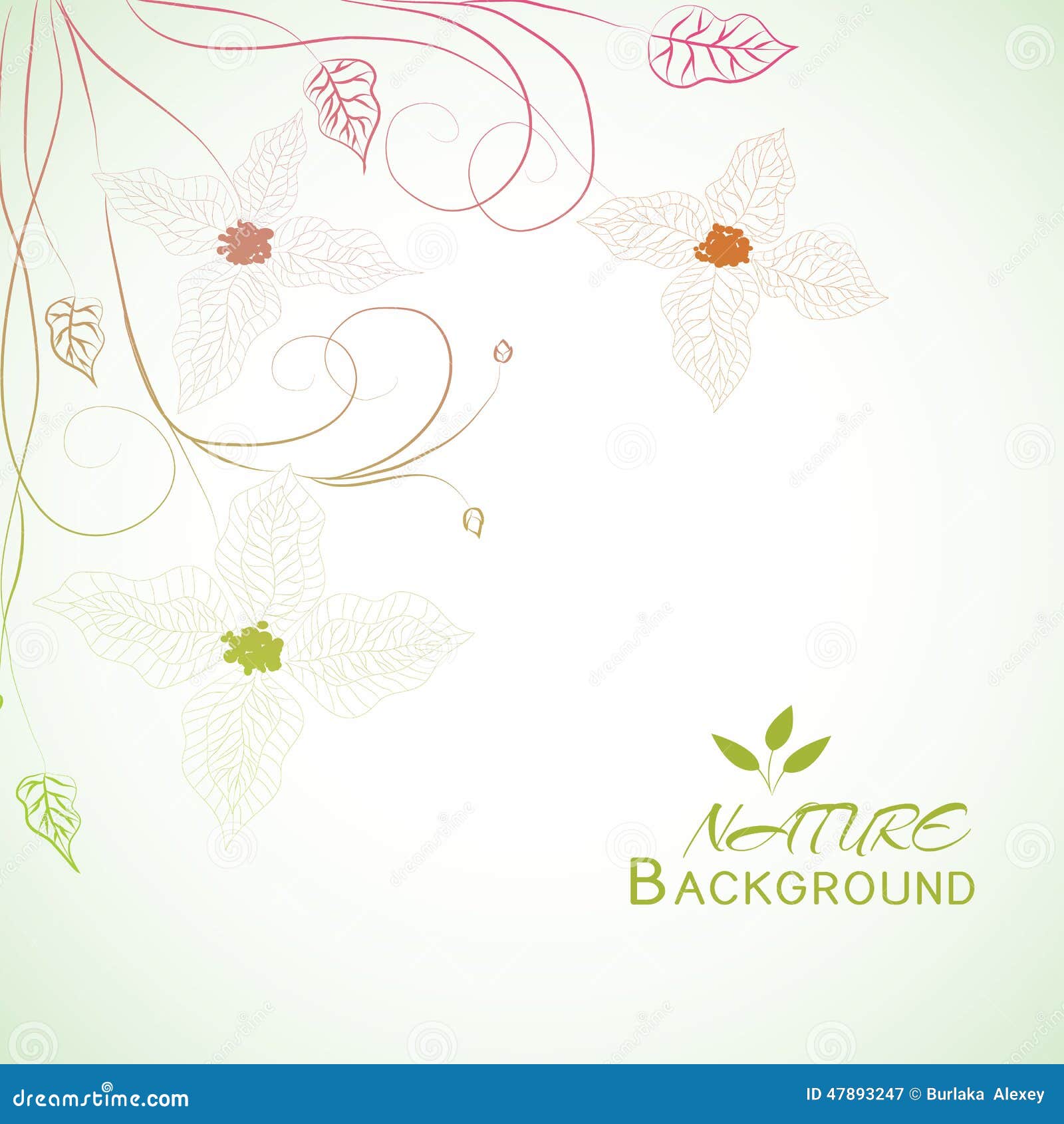 Floral Nature Background Concept. Vector Stock Vector - Illustration of ...