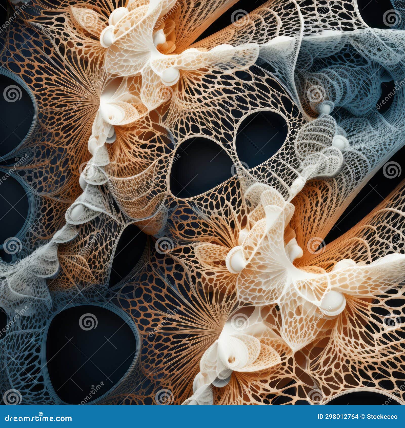 Artistic Fractal Paper Art Dark White and Orange Net Art Inspired by ...