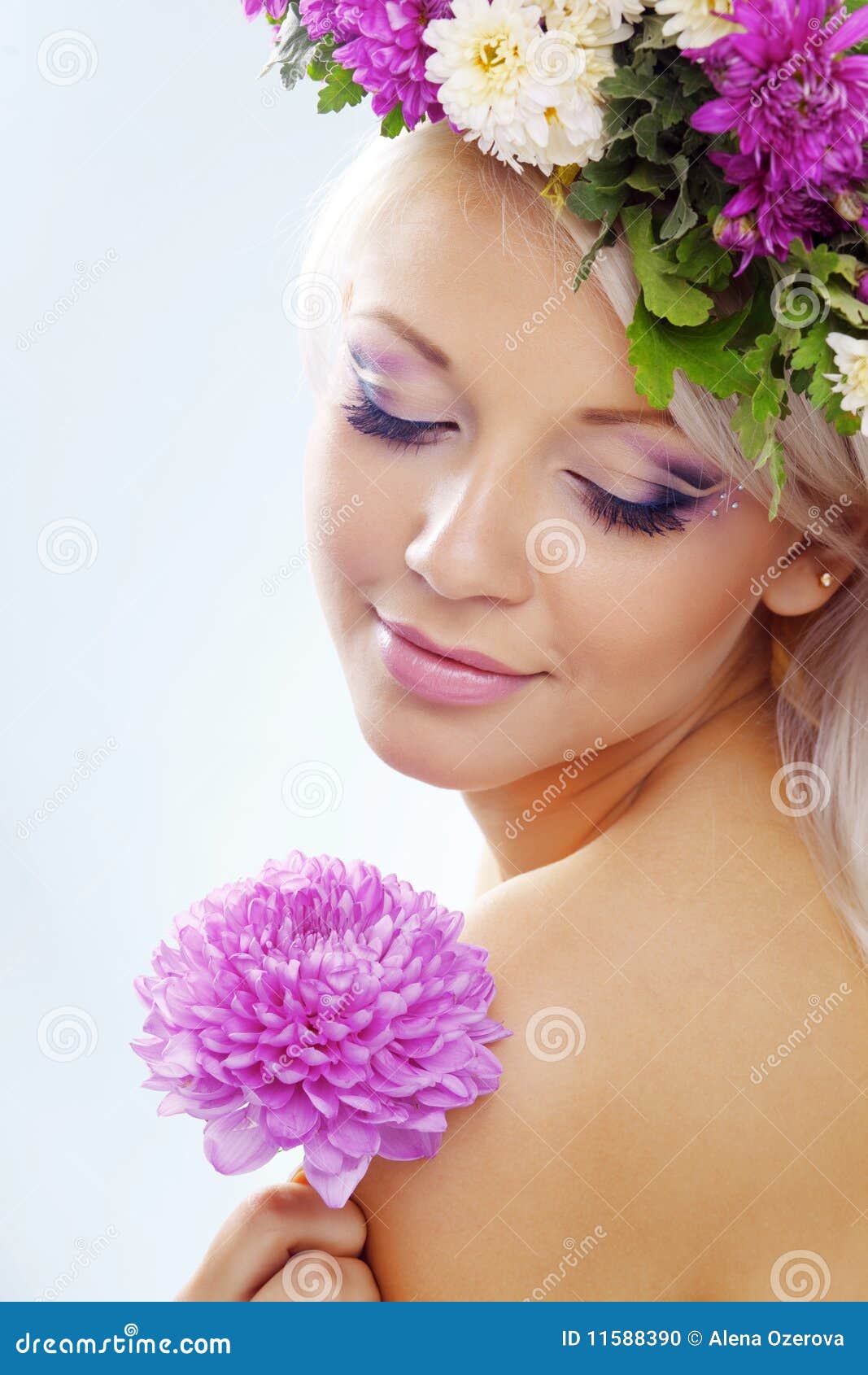 Floral nymph stock photo. Image of model, lovely, care - 11588390