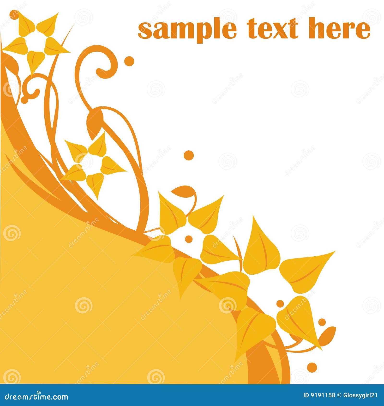 Floral orange background stock vector. Illustration of mesh - 9191158