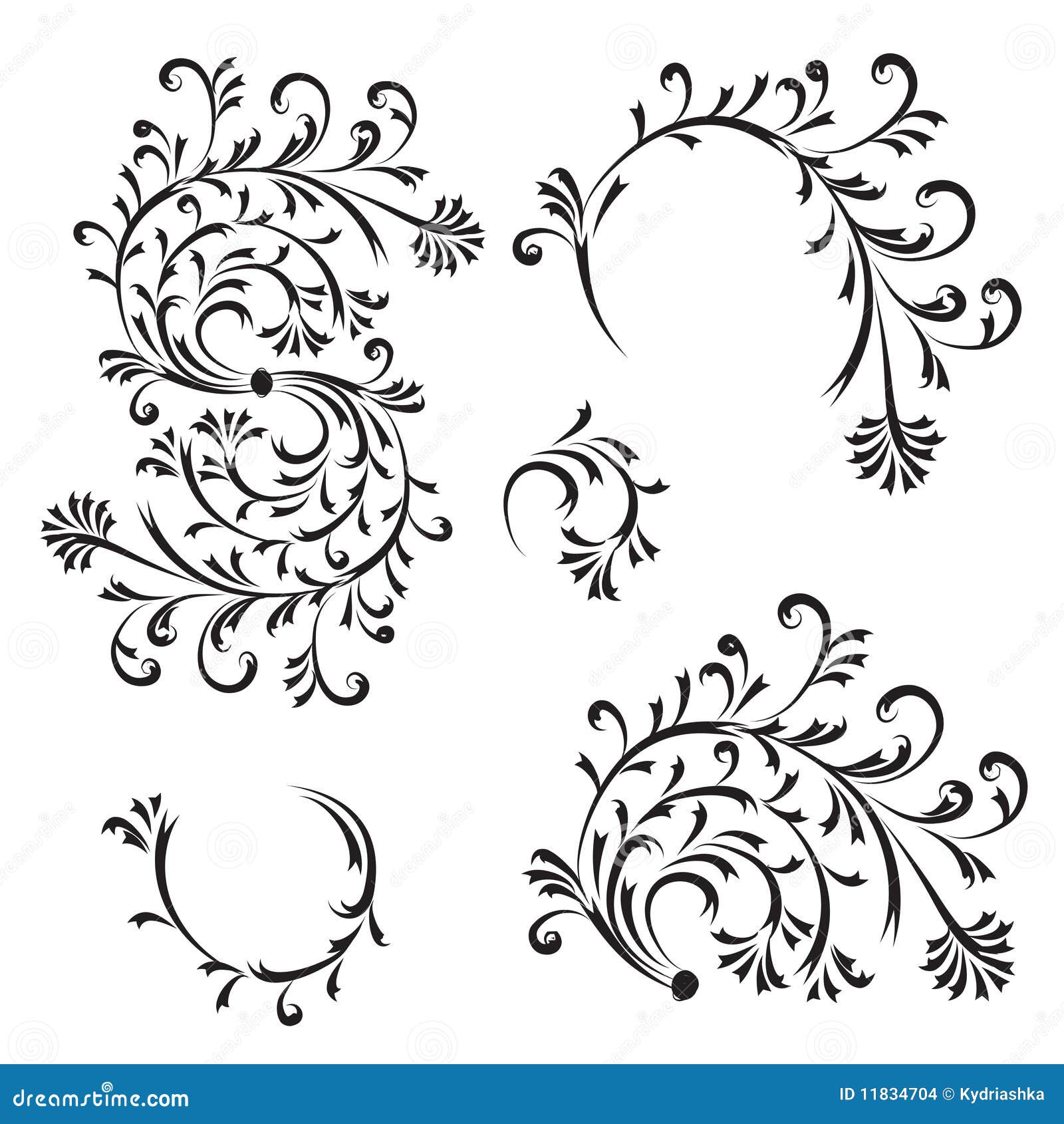 Floral Ornament, Design Elements Stock Vector - Illustration of nature ...