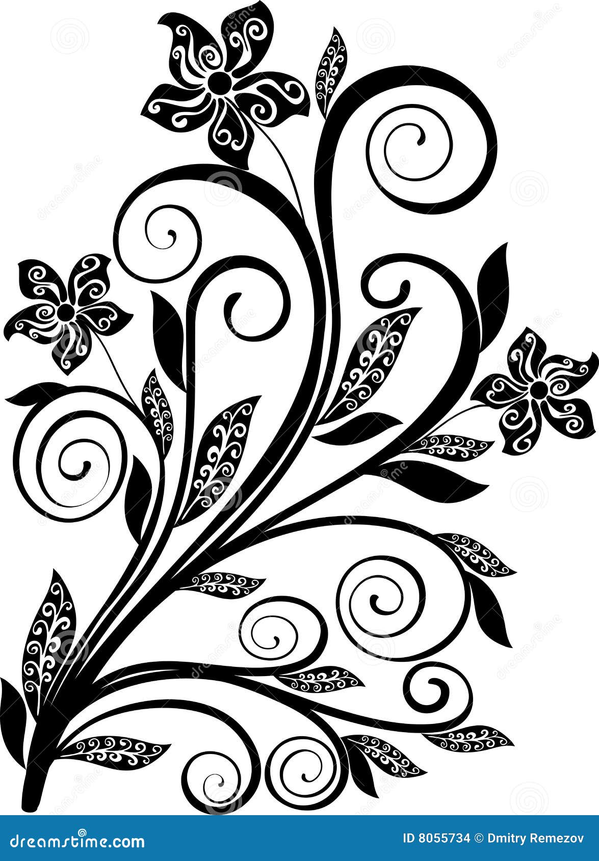 Floral ornament - vector stock vector. Illustration of deco - 8055734