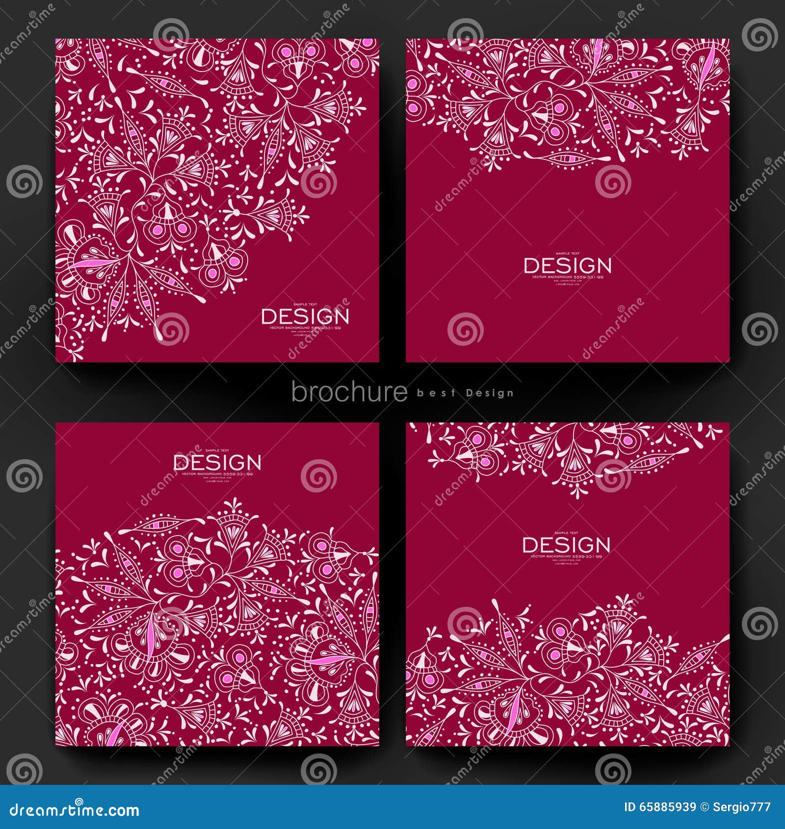 Floral Ornament Vector Brochure Template. Flyer Layout Stock Vector ...