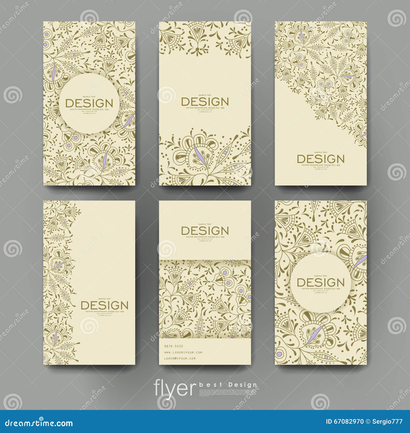 Floral Ornament Vector Brochure Template. Flyer Layout Stock Vector ...