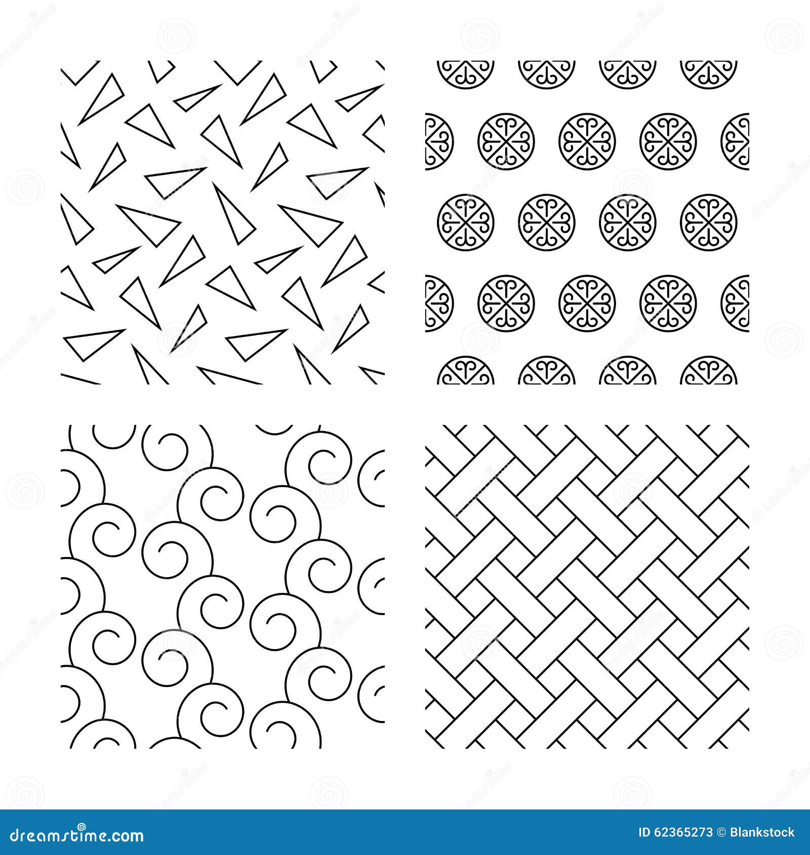 Braid Seamless Borders. Braided Nautical Plaits, Knotted Braids ...