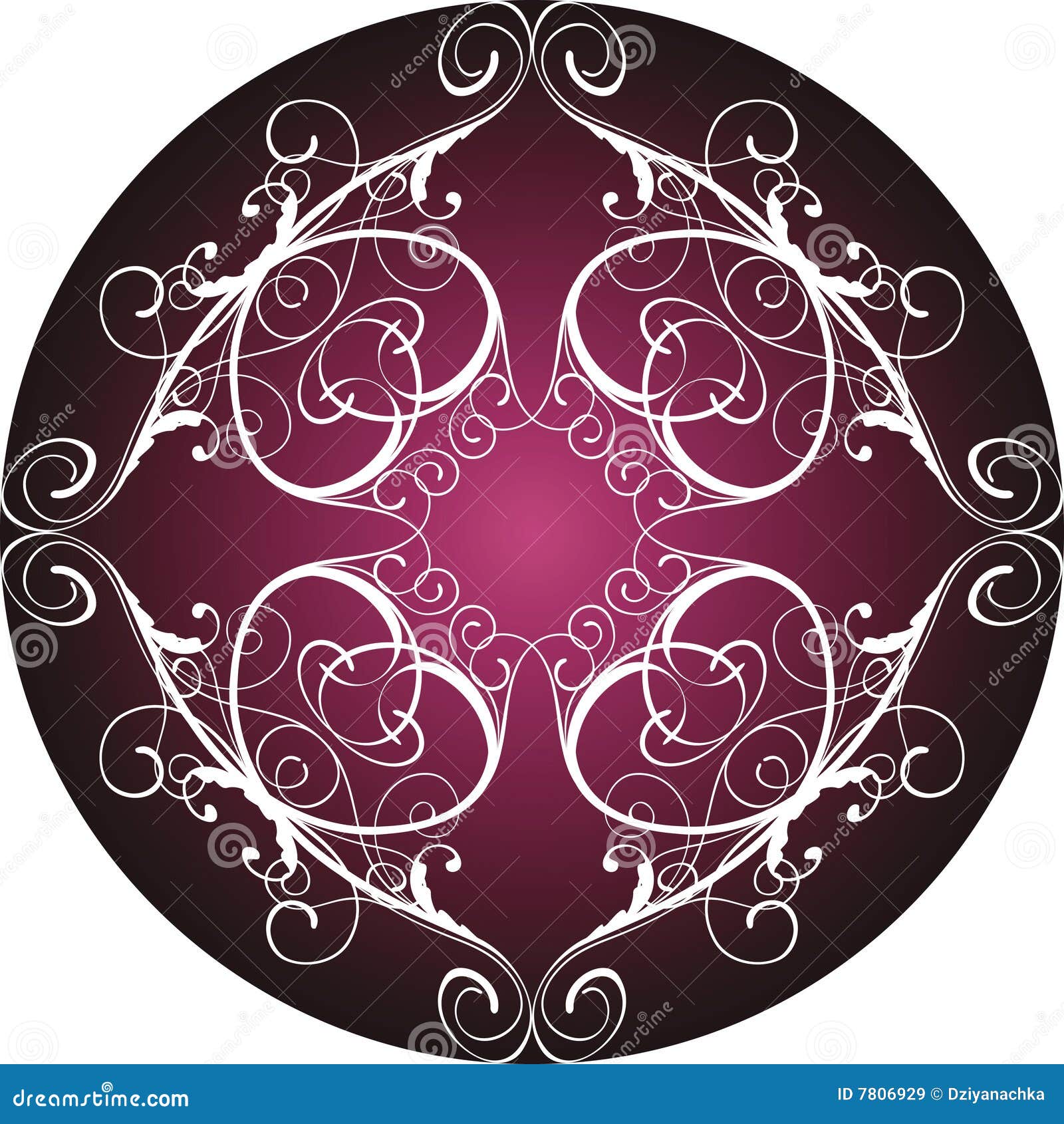 Floral ornamental circle stock vector. Illustration of leaf - 7806929