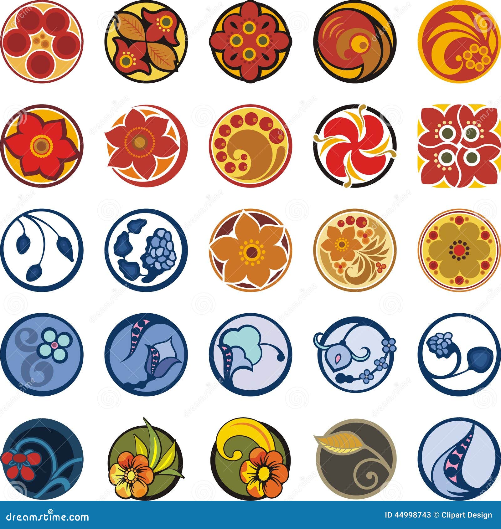 Circle Designs Created By Color Paper Craft. Royalty-Free Stock Image ...