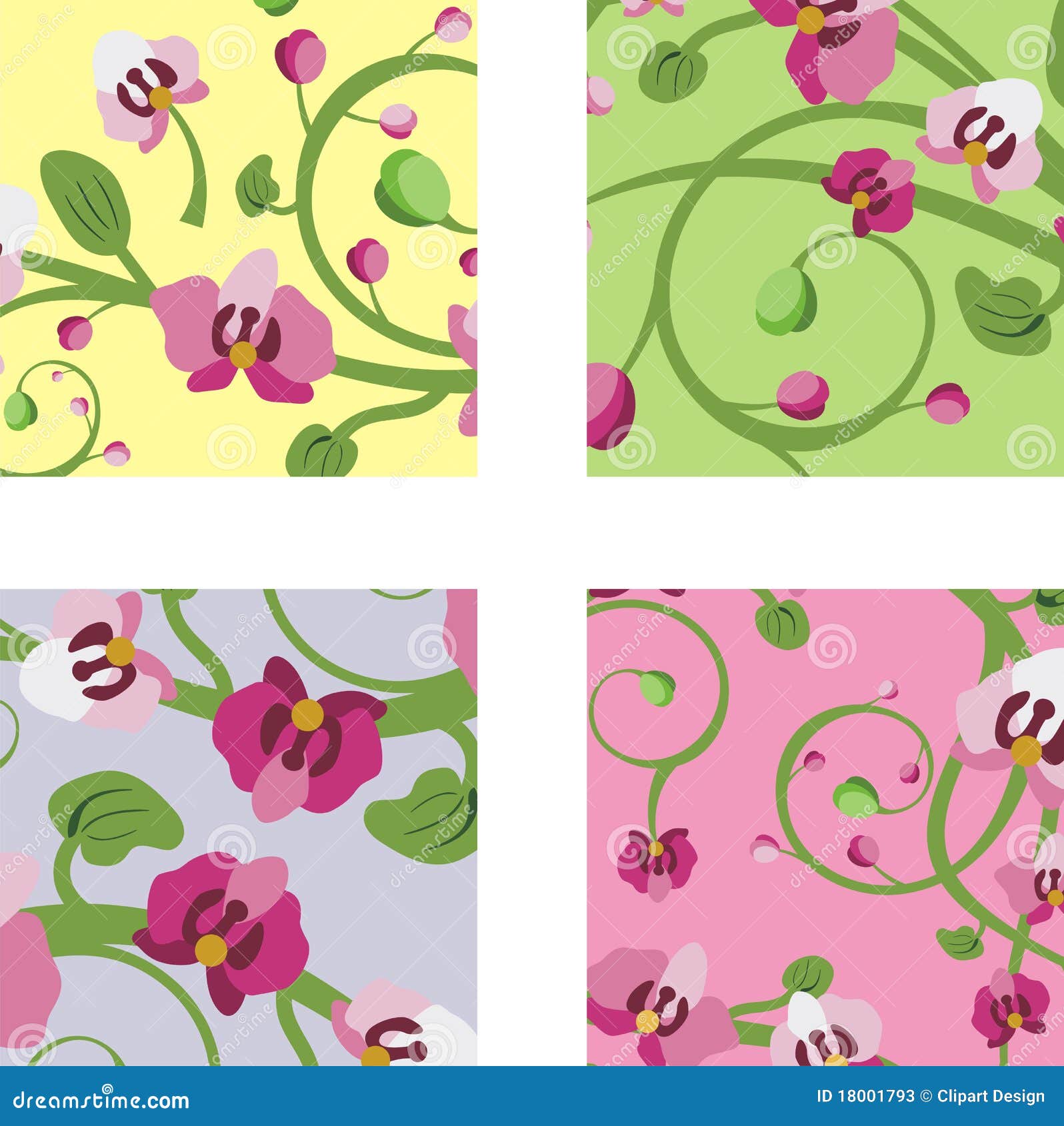 Floral ornamental designs stock illustration. Illustration of plant ...