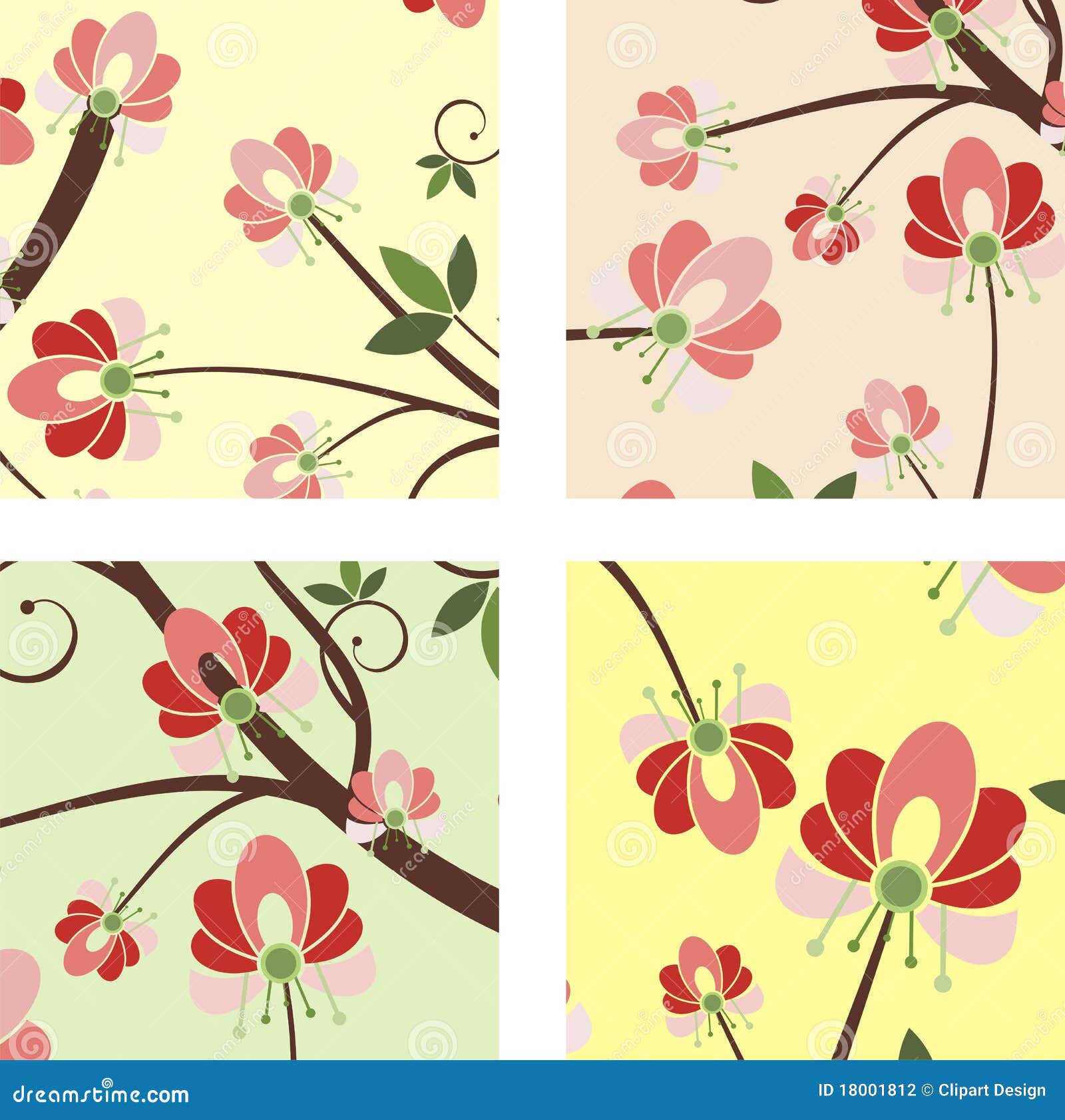 Floral ornamental designs stock illustration. Illustration of ...