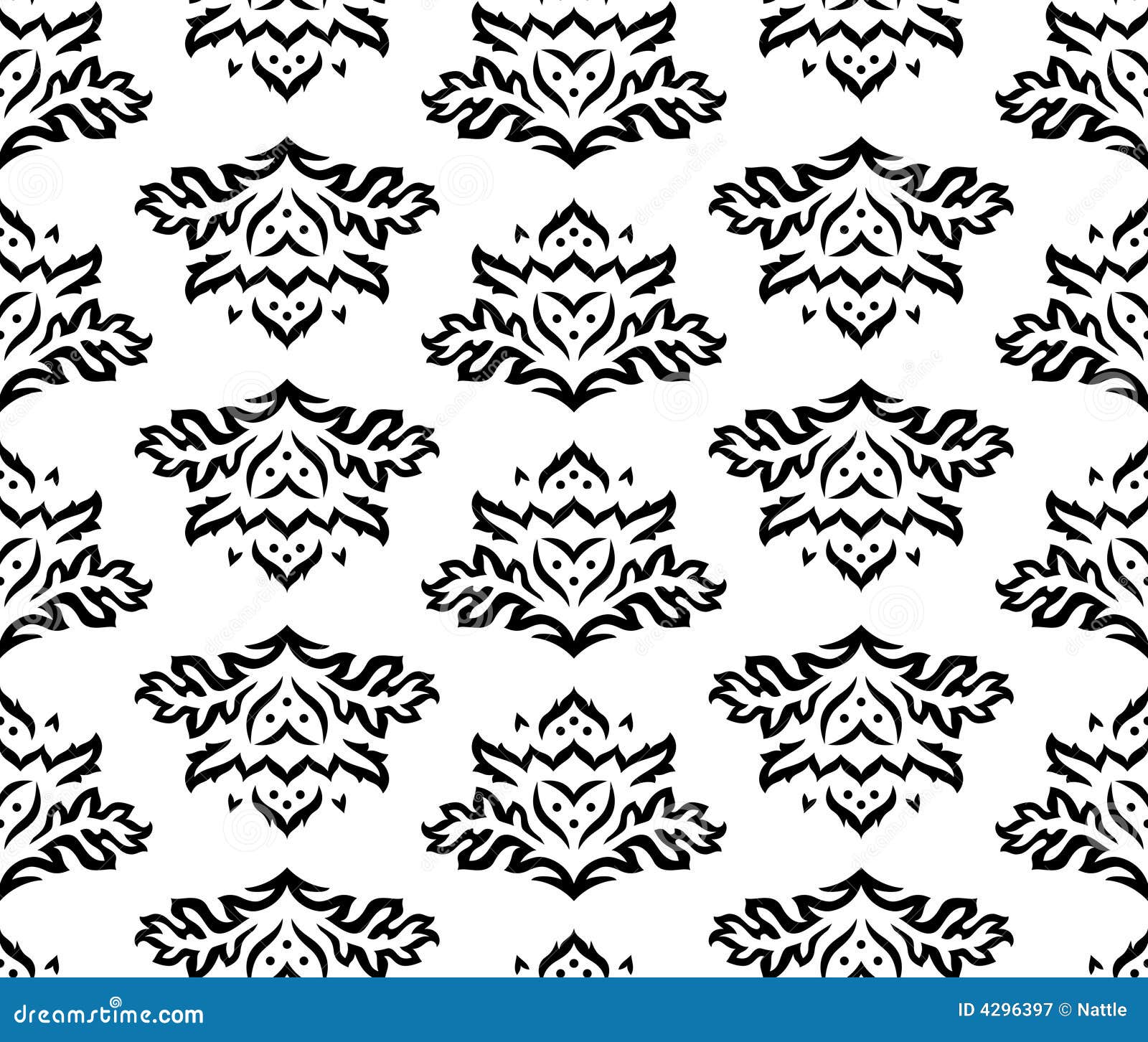 Floral ornamental pattern stock vector. Illustration of ornate - 4296397