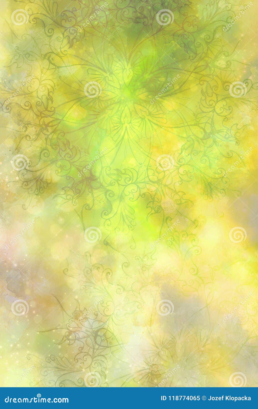 Floral Ornamental Structure with Filigrane Pattern Mandala on Abstract ...