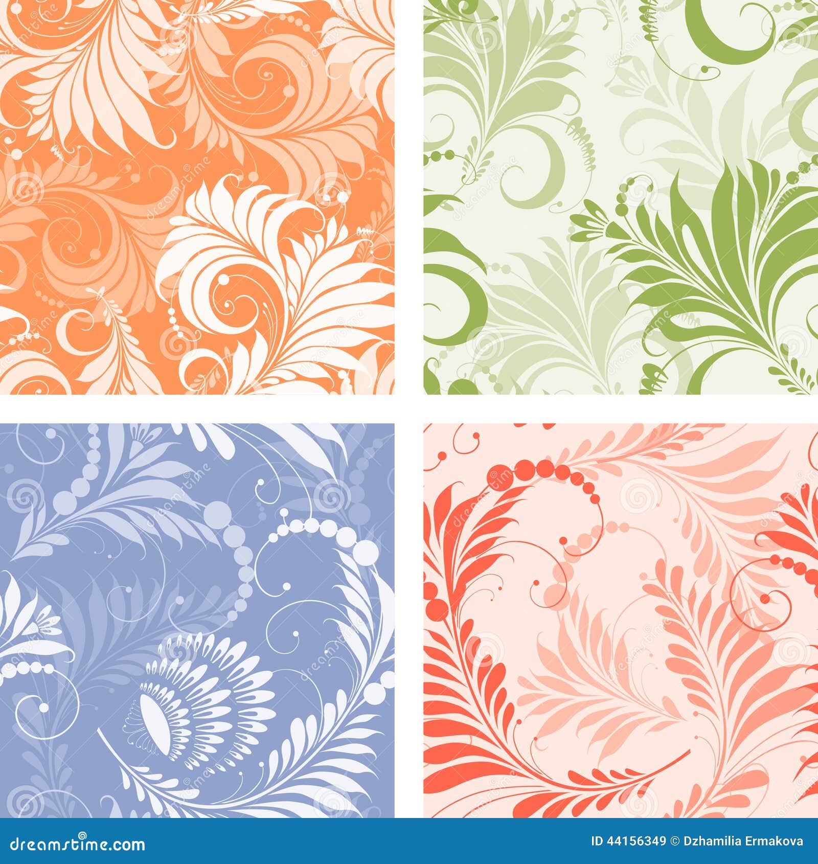 Floral ornate patterns stock vector. Illustration of pattern - 44156349