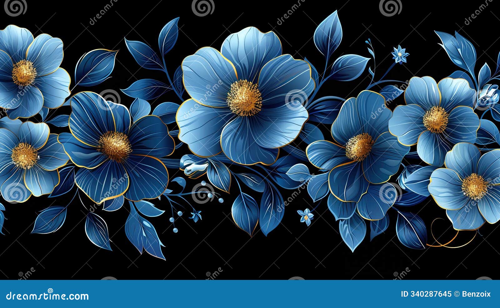 A Floral Outline Pattern for Decorative Purposes Illustration Stock ...