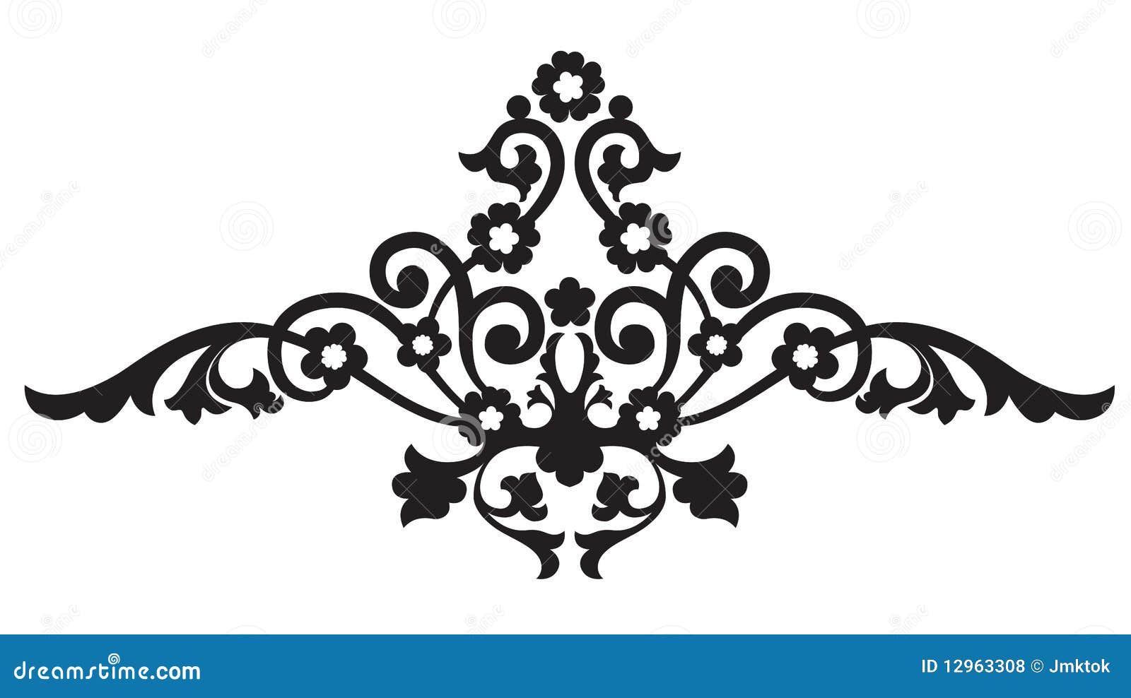 Floral Page Ornament stock vector. Illustration of line - 12963308