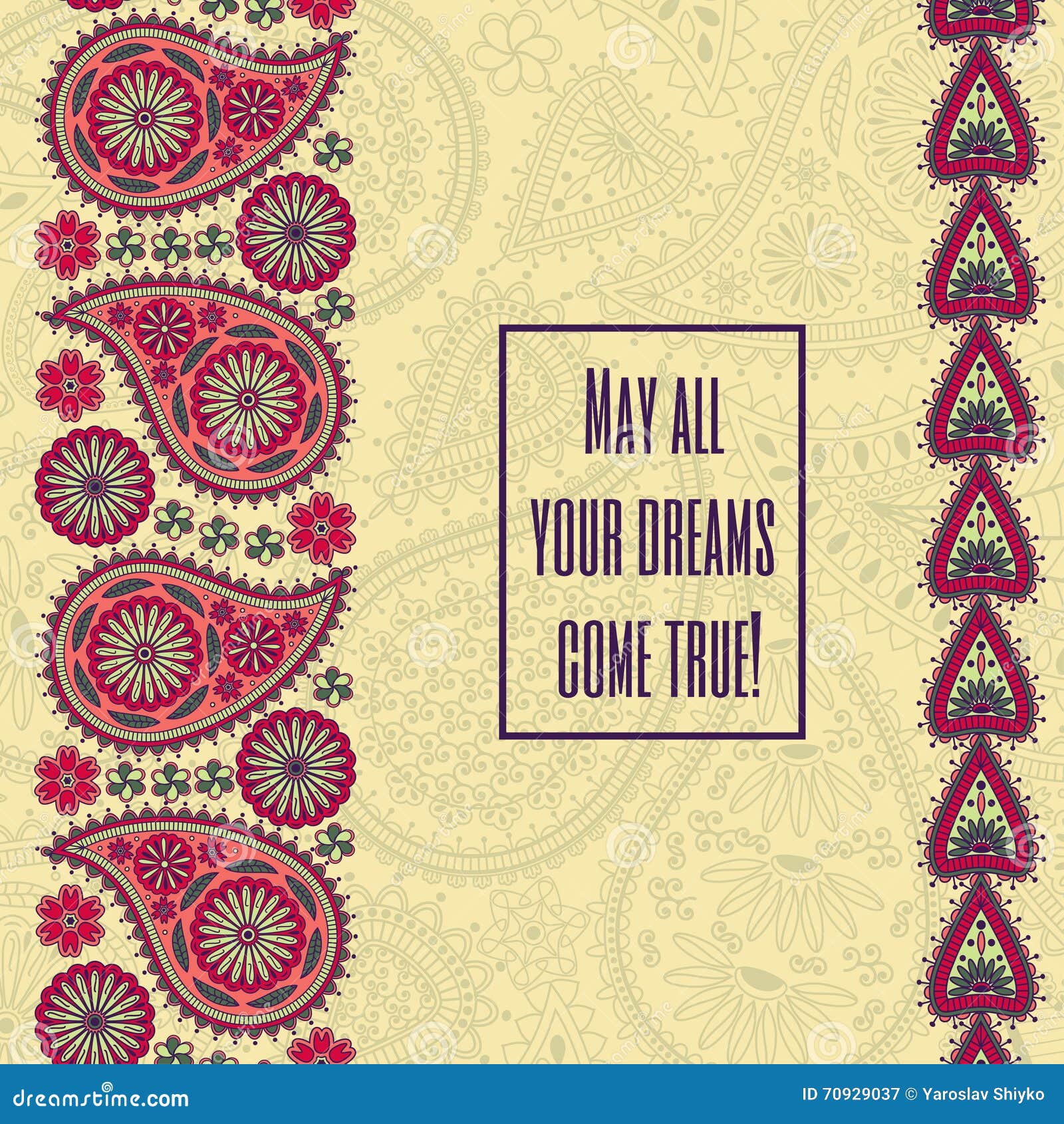 Floral paisley background stock vector. Illustration of drawn - 70929037