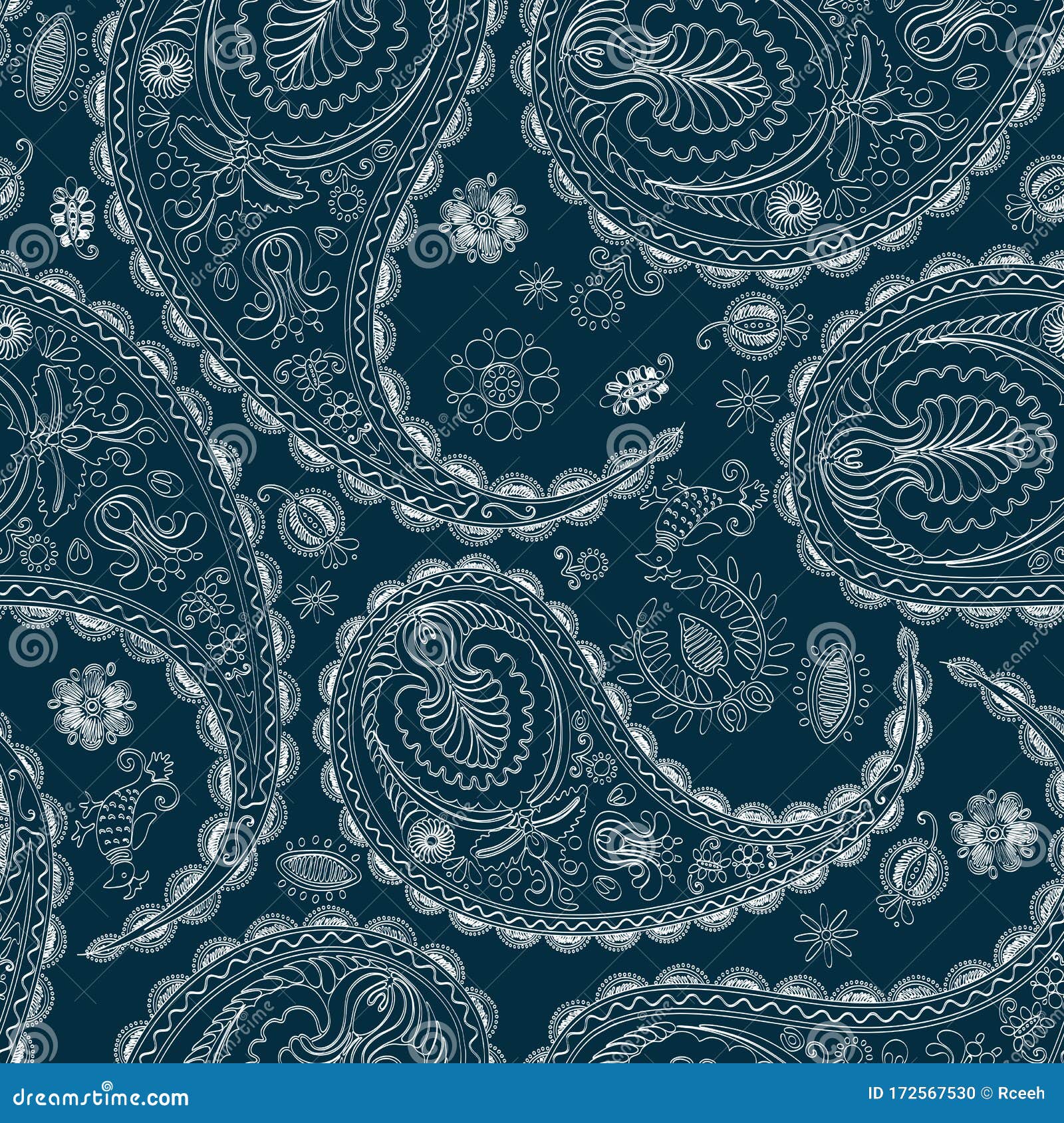 Floral paisley design stock vector. Illustration of backdrop - 172567530