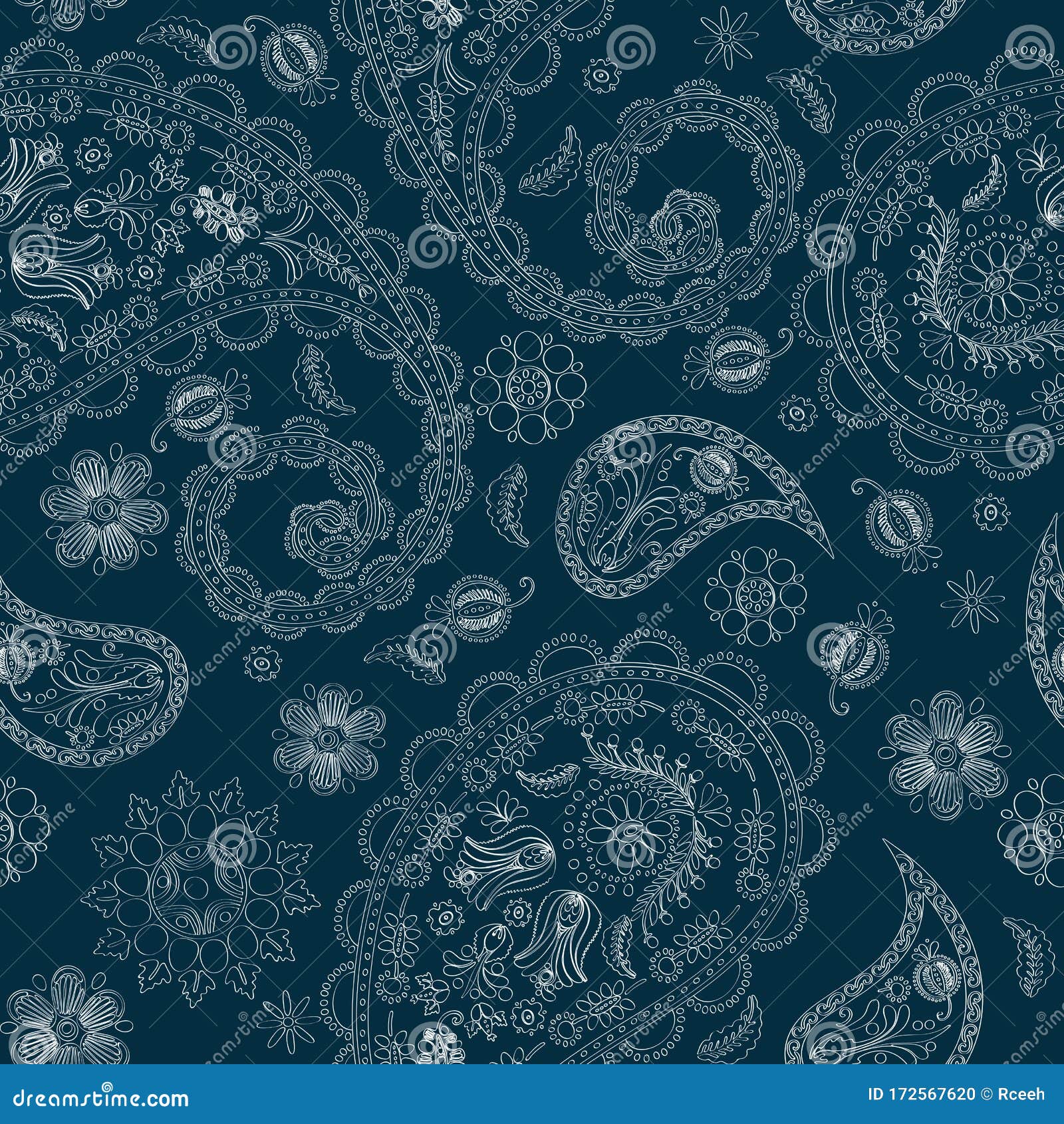 Floral paisley design stock vector. Illustration of backdrop - 172567620