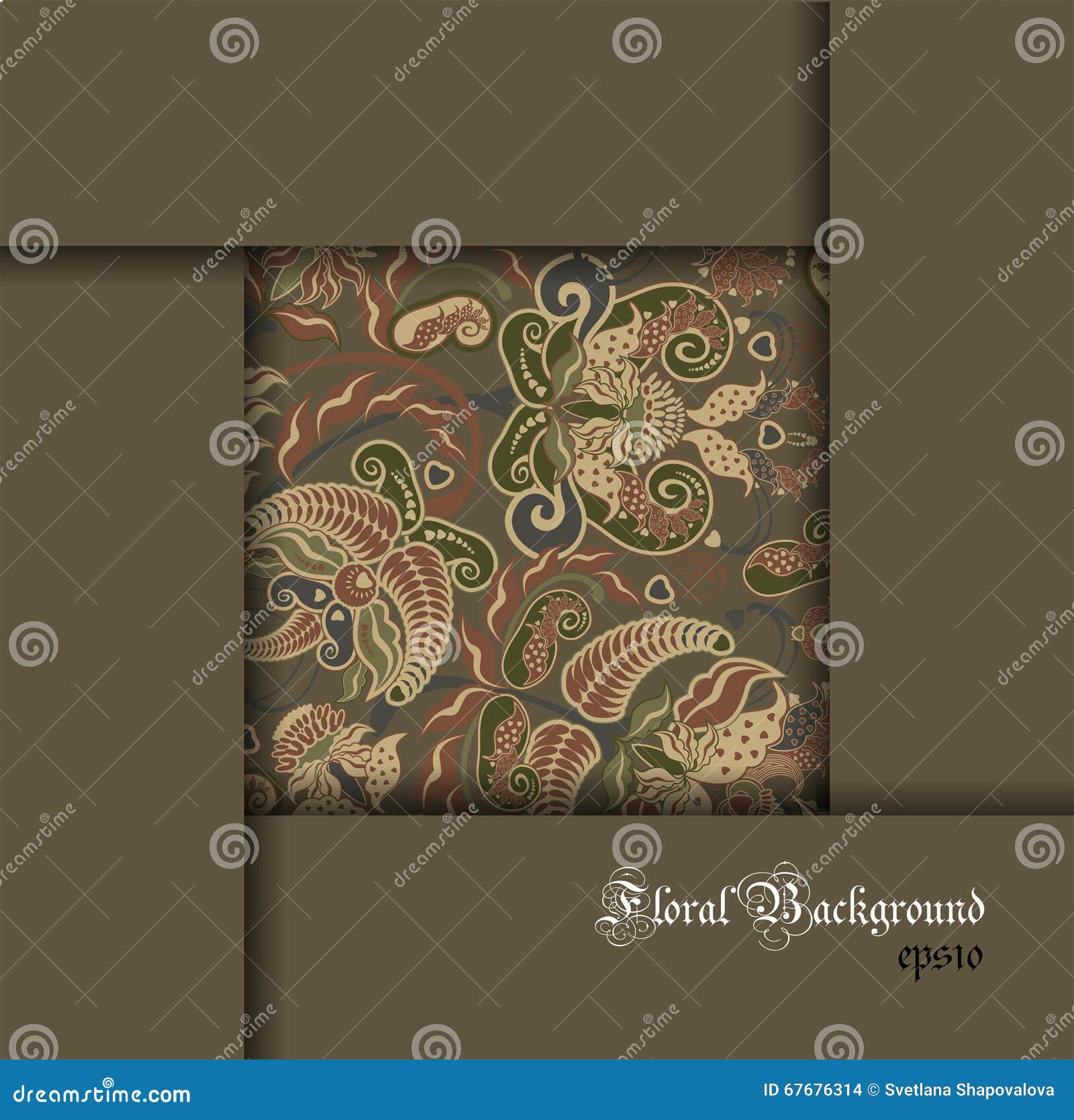 Floral Pale Pattern, Cover Frame Background Stock Vector - Illustration ...