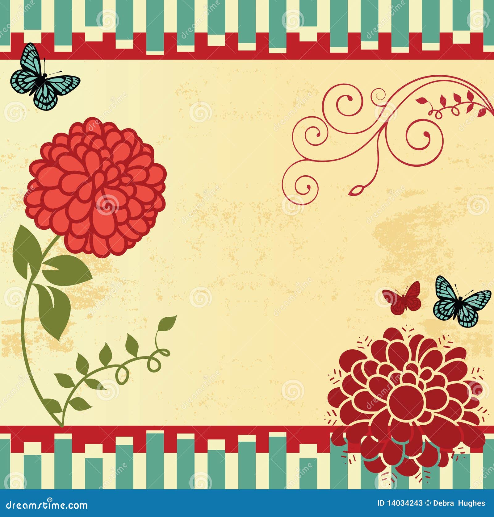 Floral Paper stock vector. Illustration of grungy, decoration - 14034243