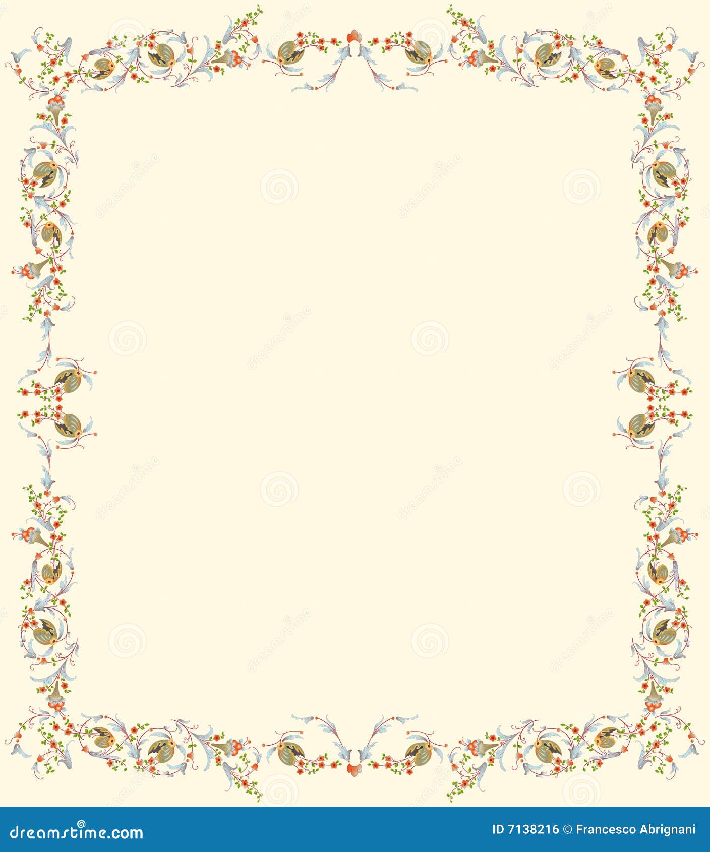 Floral parchment stock vector. Illustration of decoration - 7138216