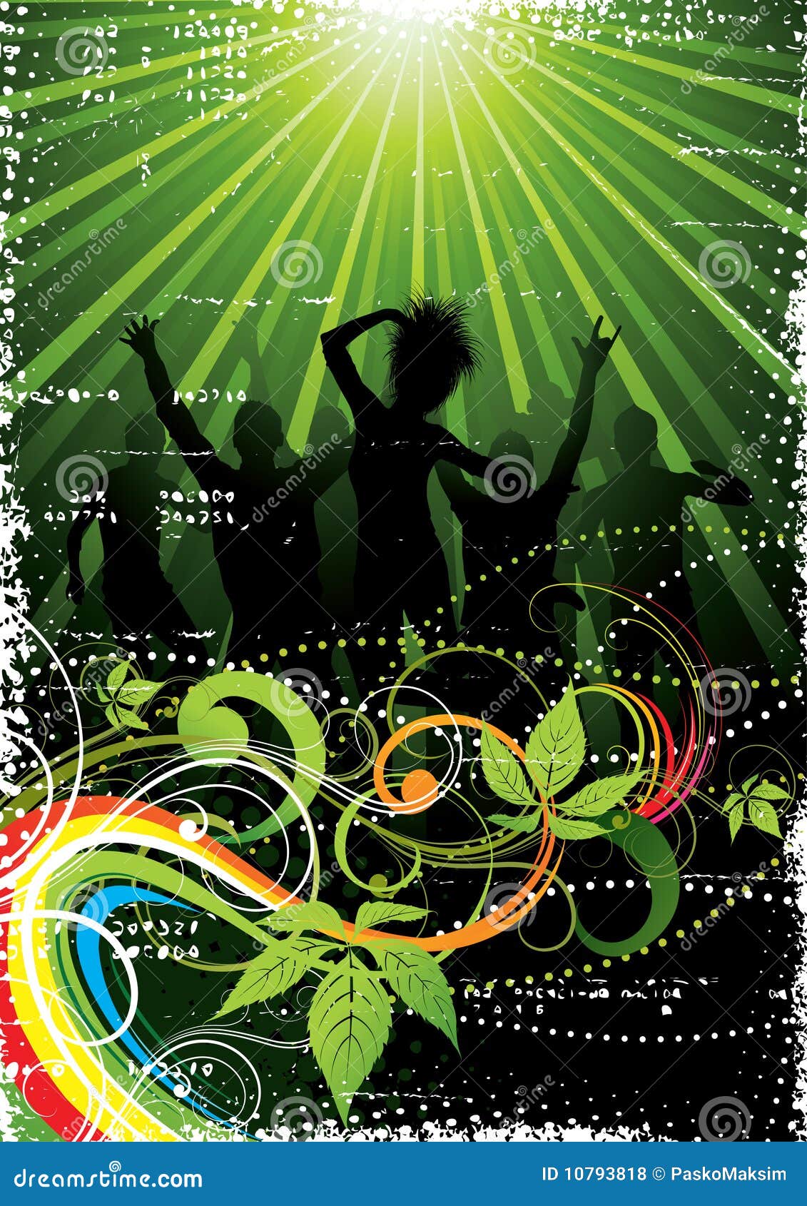 Floral Party Background stock vector. Illustration of disco - 10793818