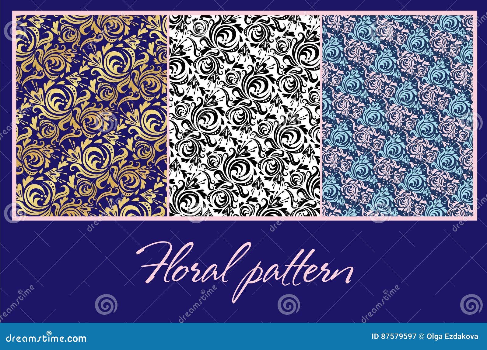 Floral pattern background stock vector. Illustration of patterns - 87579597