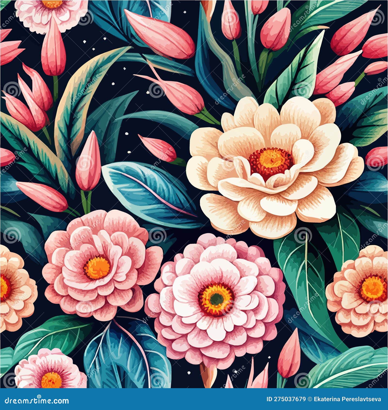 Floral Pattern Background. Spring Design Decorative Texture. Wallpaper ...