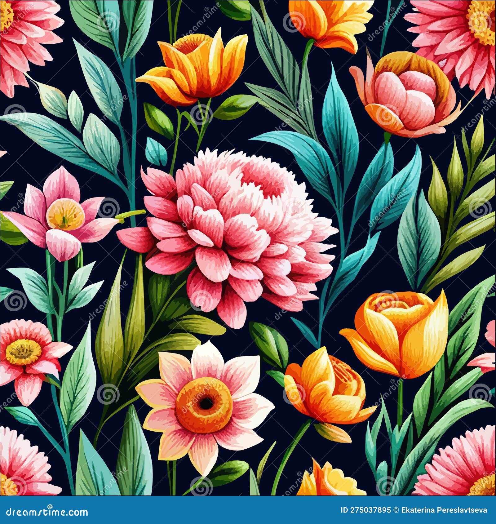 Floral Pattern Background. Spring Design Decorative Texture. Wallpaper ...