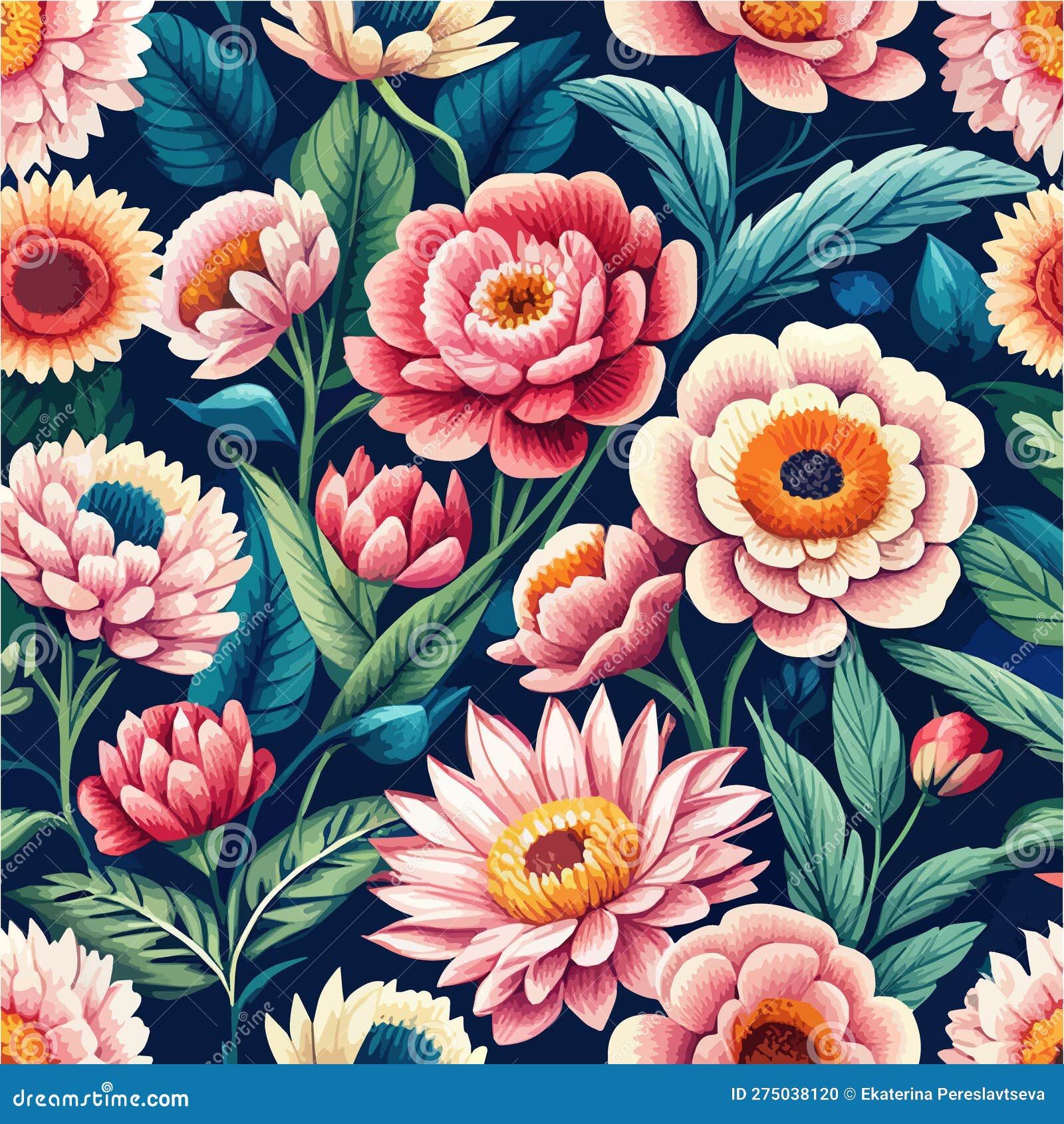 Floral Pattern Background. Spring Design Decorative Texture. Wallpaper ...