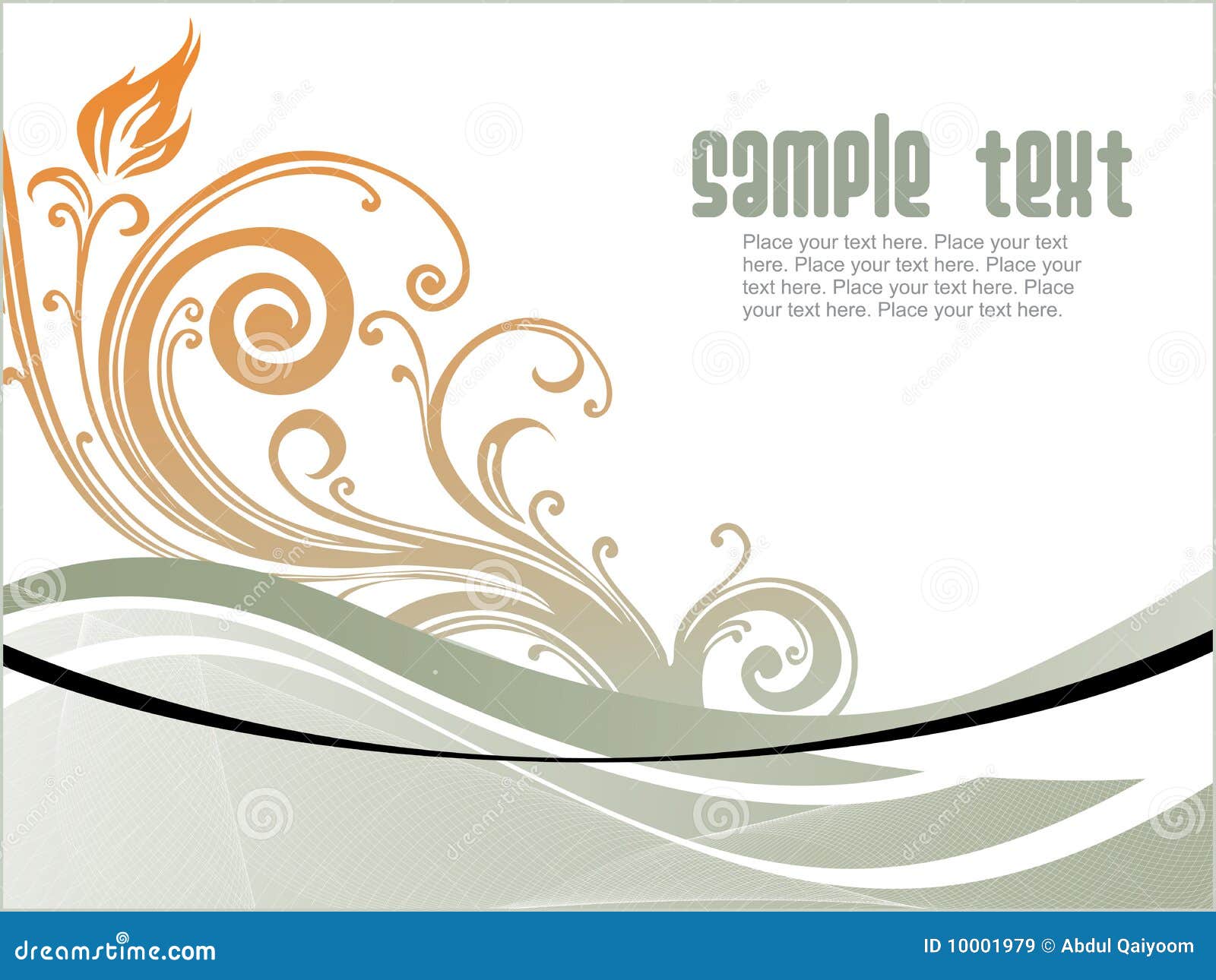 Floral pattern card stock vector. Illustration of pattern - 10001979