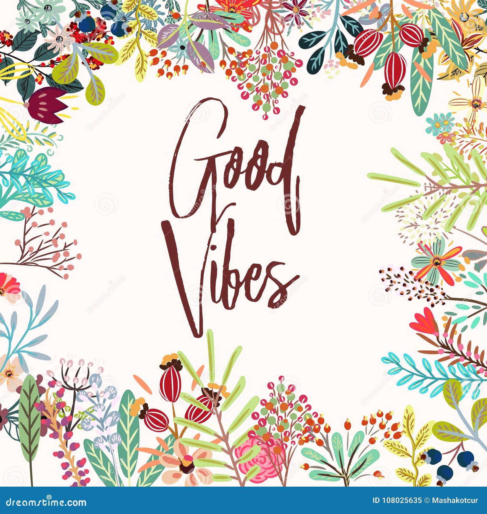 Floral Pattern with Colorful Rustic Flowers Stock Vector - Illustration ...