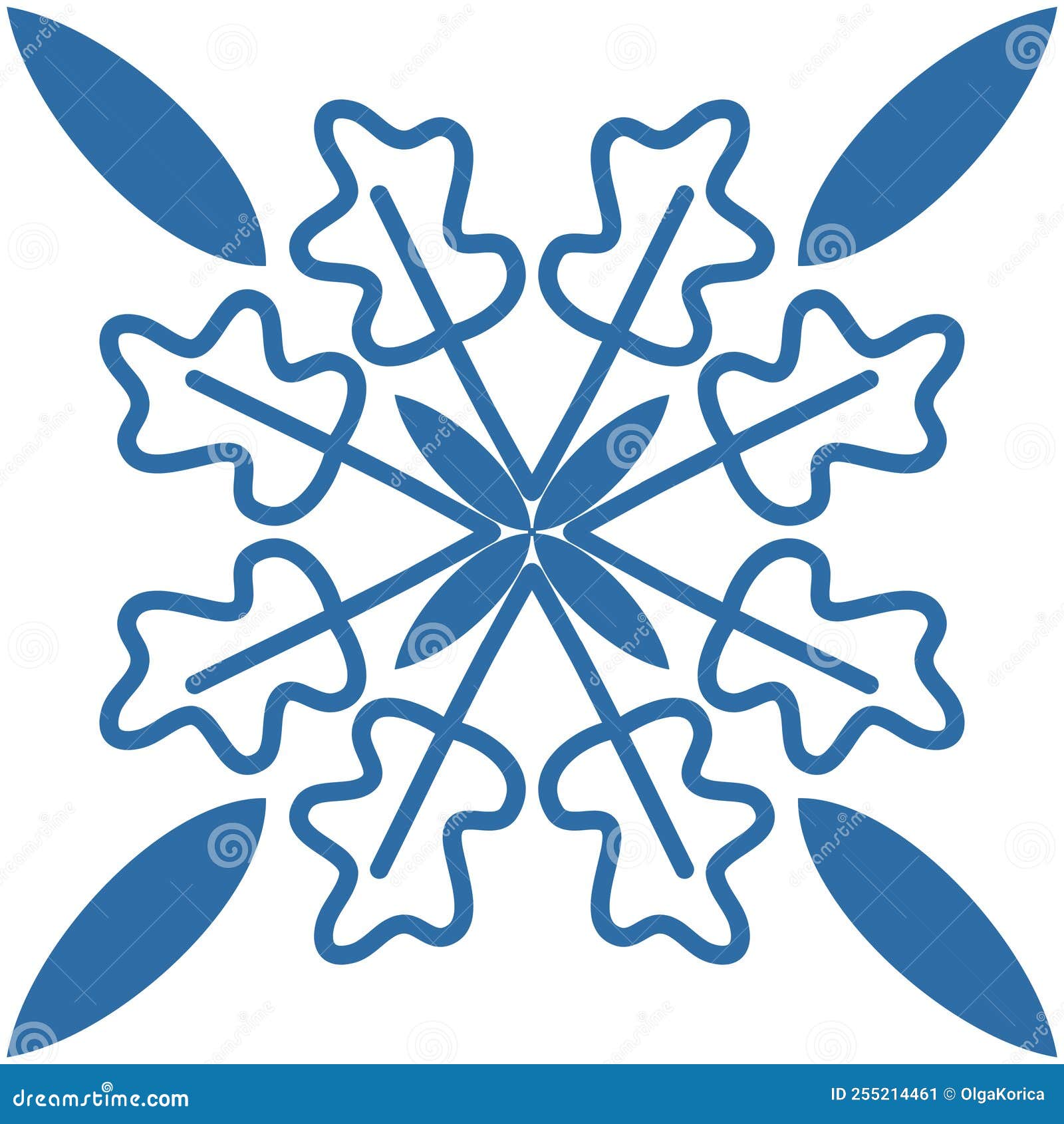 Floral Pattern for Decorating Ceramic Tiles in Spanish Azulejo Style ...