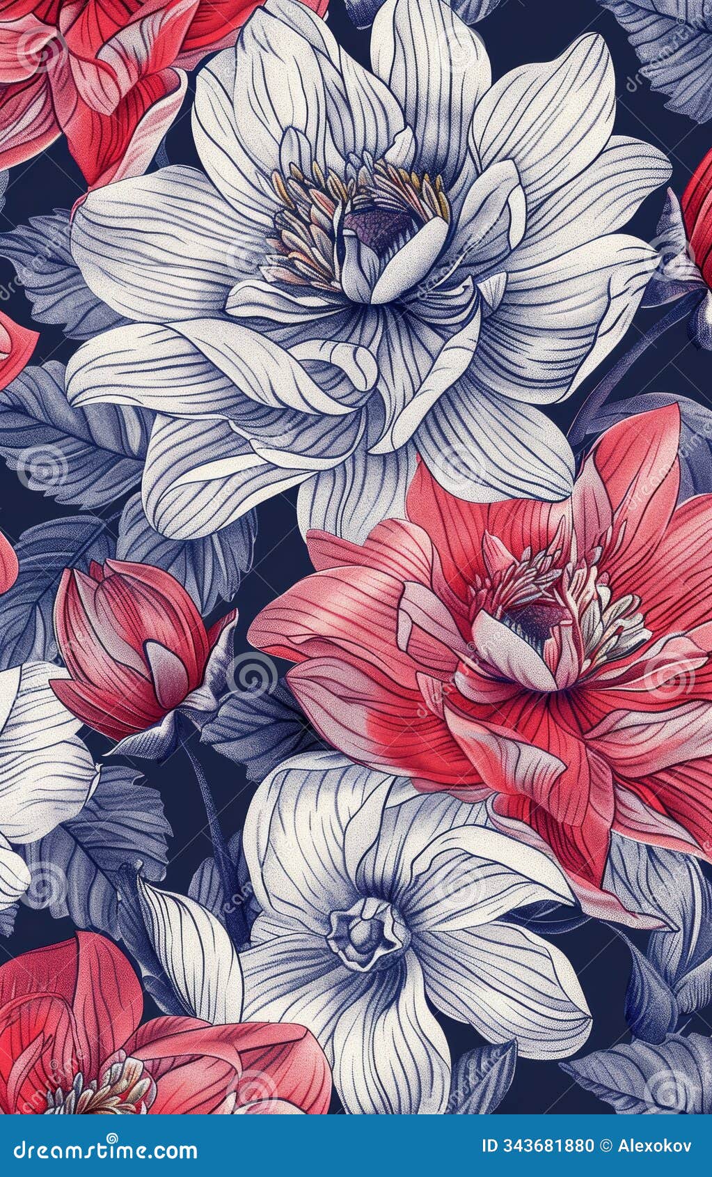 Floral Pattern Filled with Same Design, Abstract Artistic Background ...