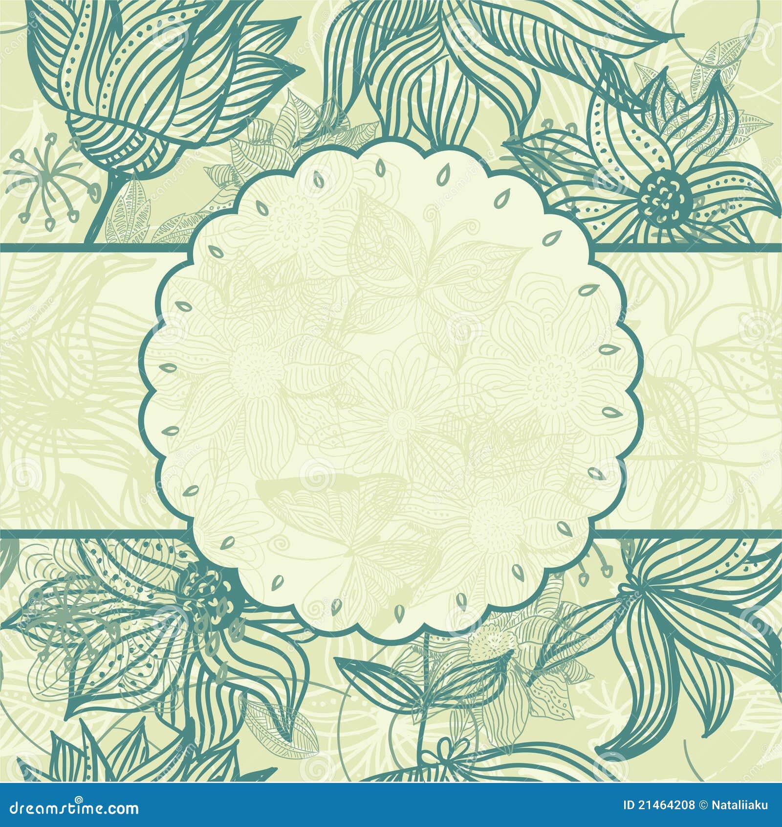 Floral Pattern With A Frame In Vector Royalty Free Stock Photos - Image ...