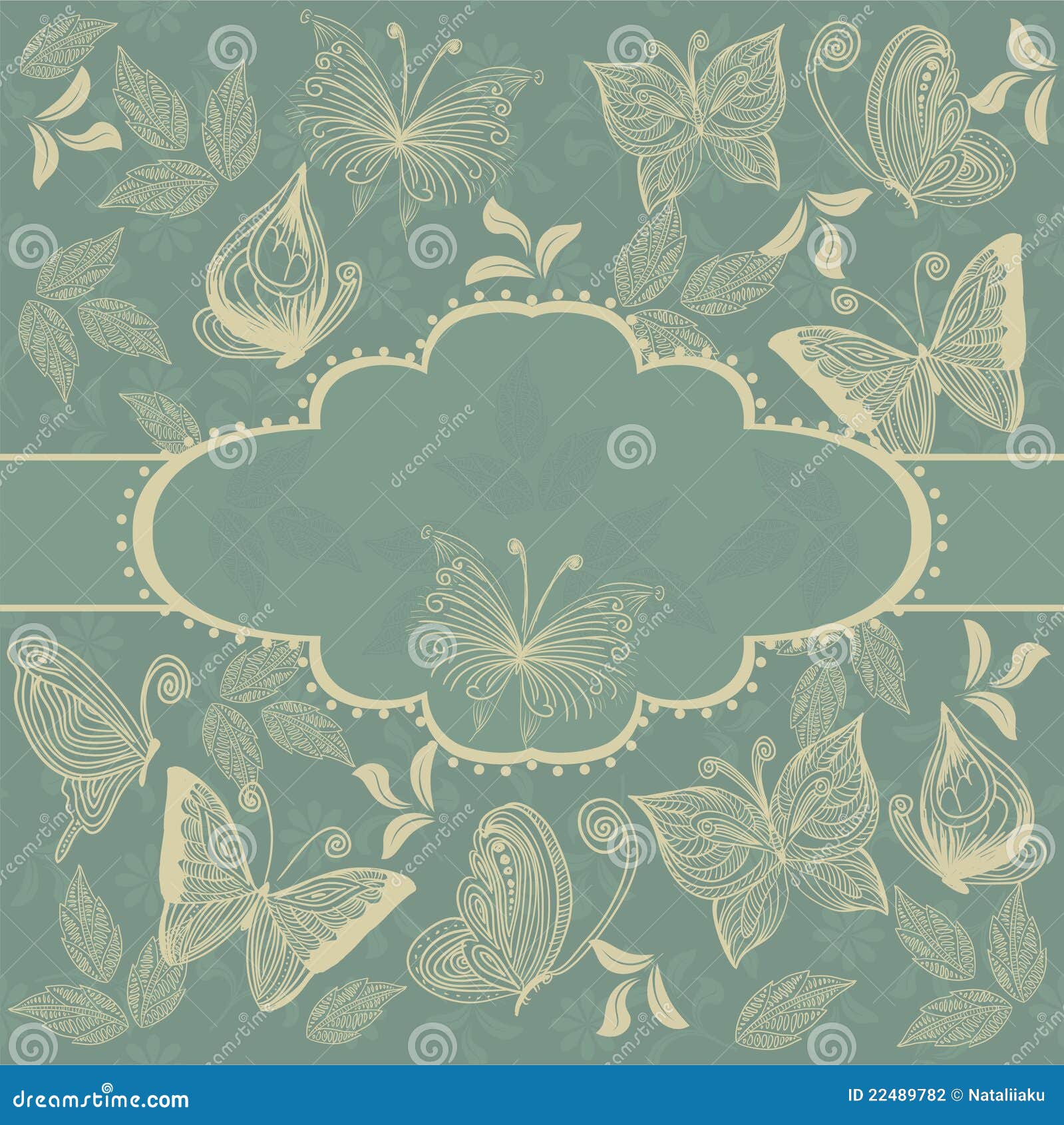 Floral Pattern with Frame in Vector Stock Vector - Illustration of ...