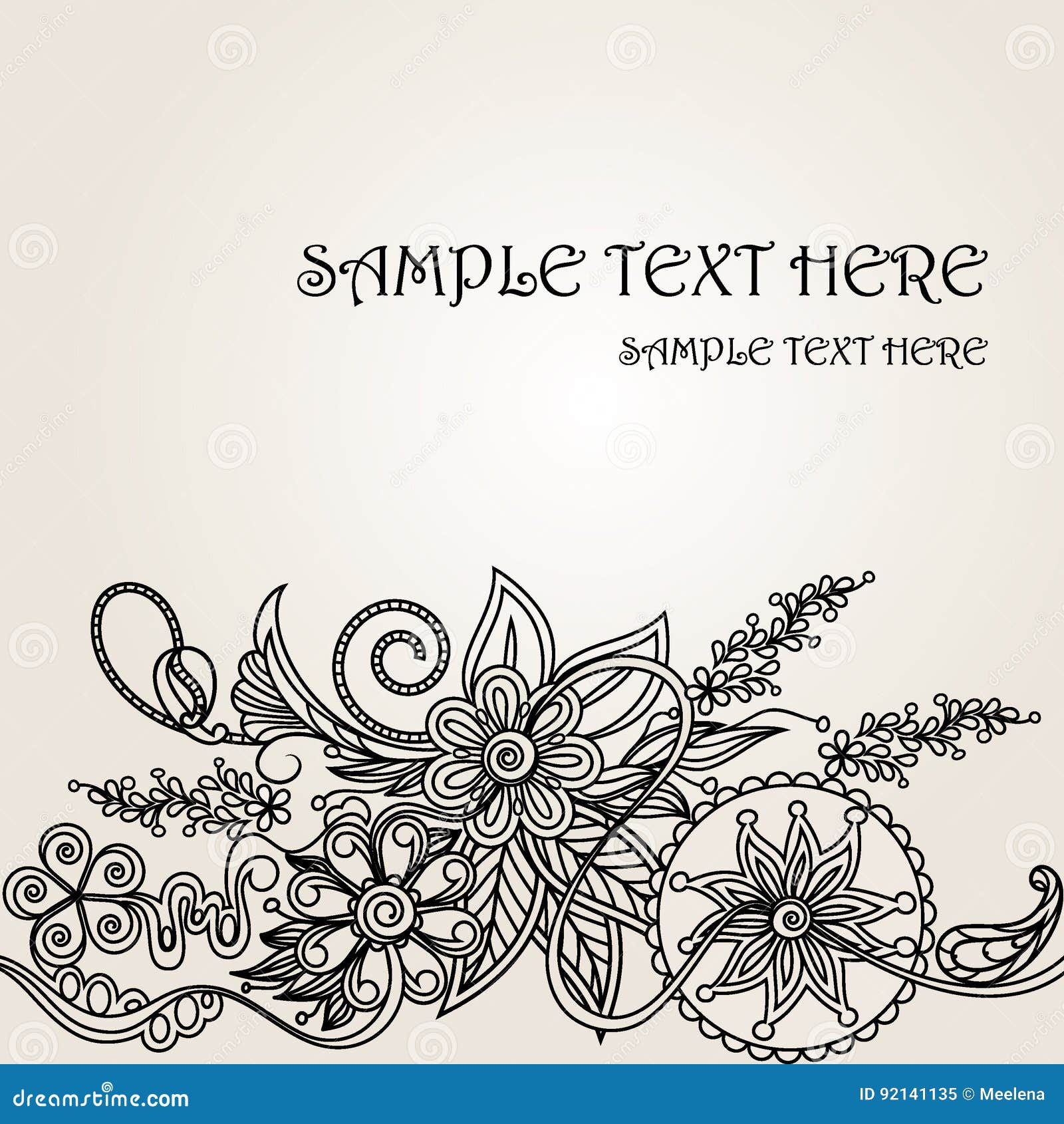 Floral pattern stock vector. Illustration of elegance - 92141135